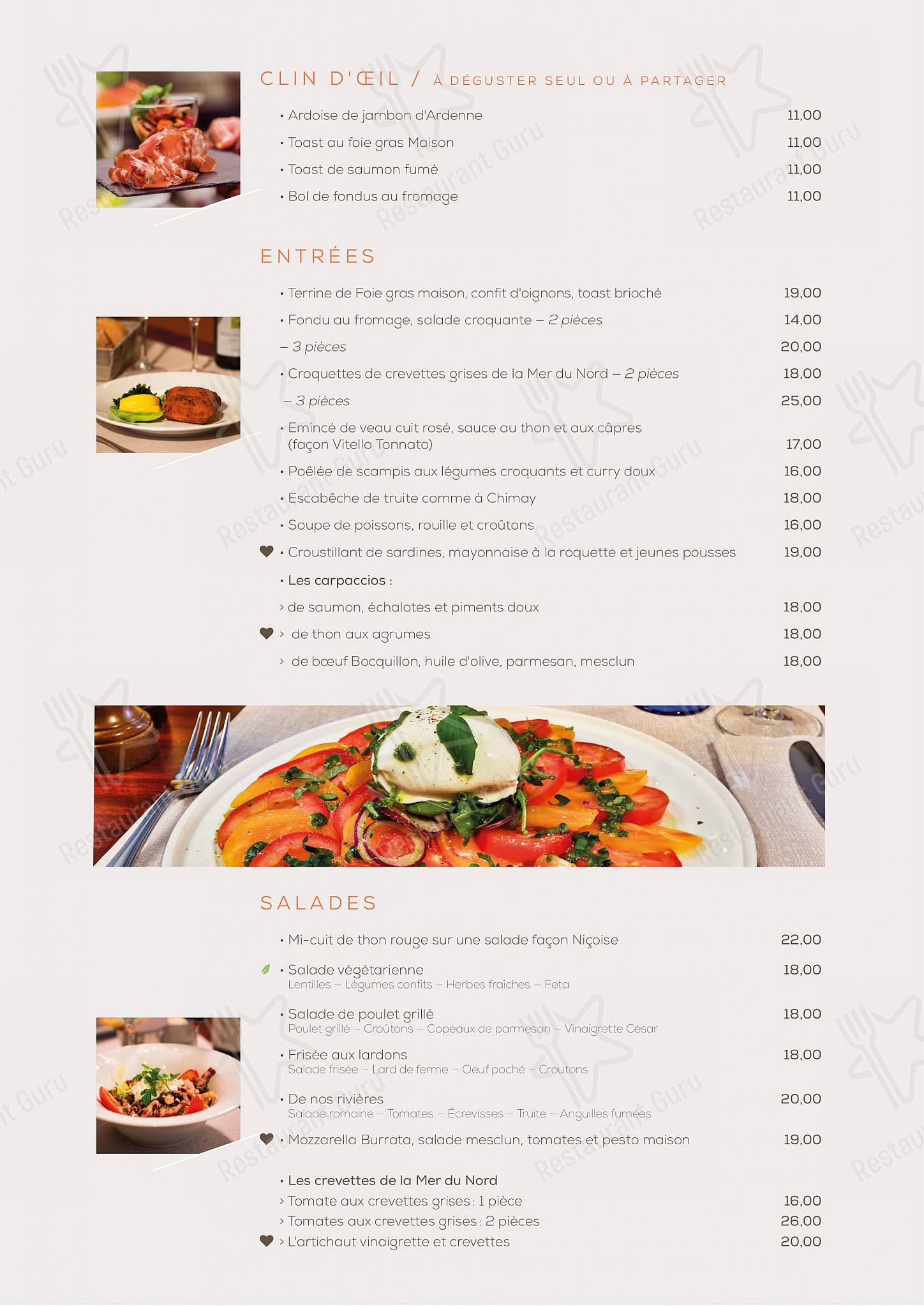 Menu au Quartier Latin Hôtel 4 étoiles, restaurant, spa et salles de ...