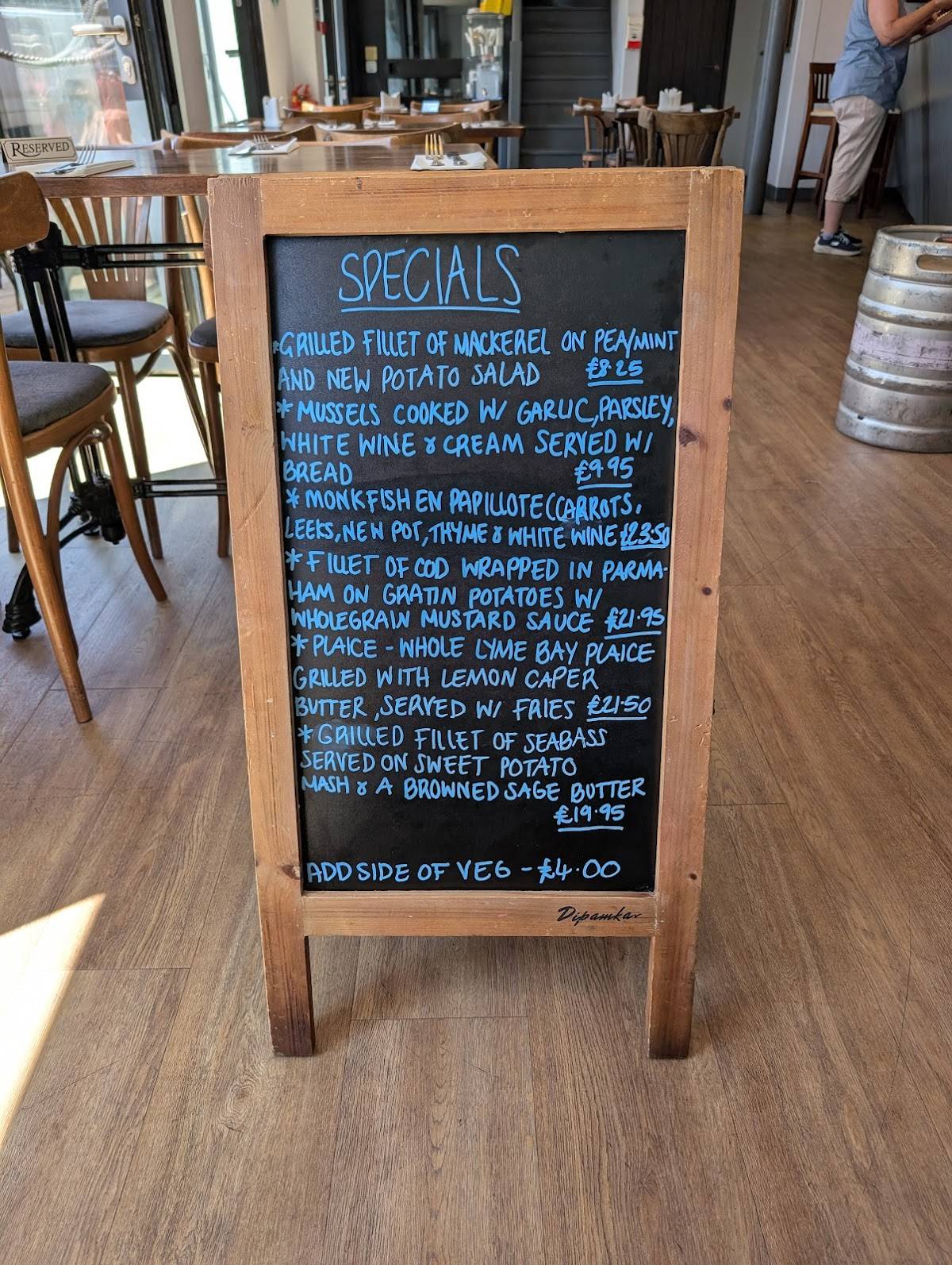 Menu at Quayside Bar & Kitchen, Weymouth