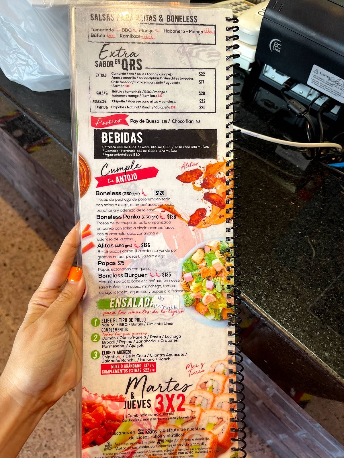 Carta del restaurante Que Rollo Sushi López Portillo, Hermosillo, Plaza ...