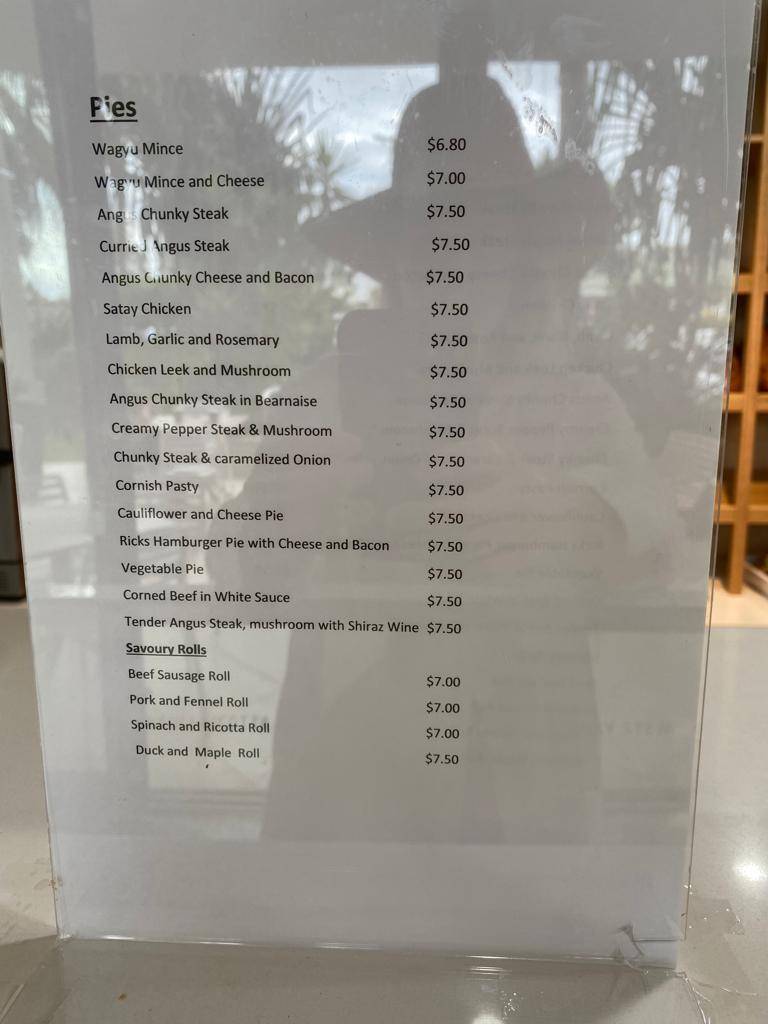 Menu at RICK'S ON 6TH restaurant, Maroochydore