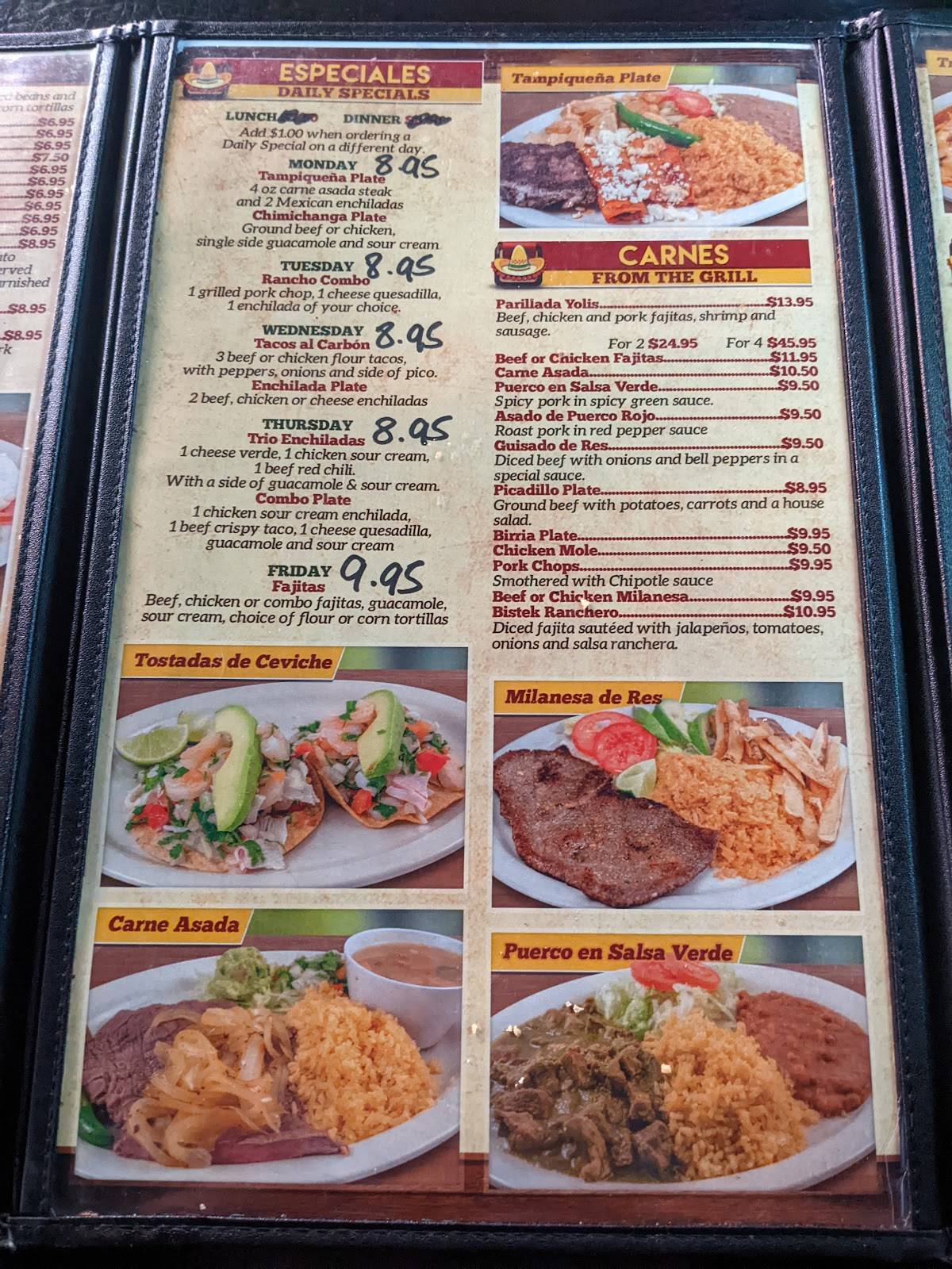 Menu at Rancho Restaurant, Irving, E Irving Blvd