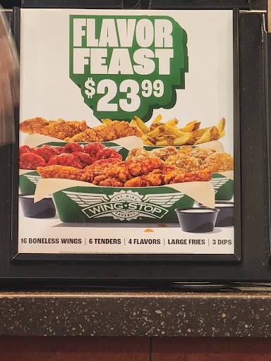 Menu at Wingstop restaurant, Reading