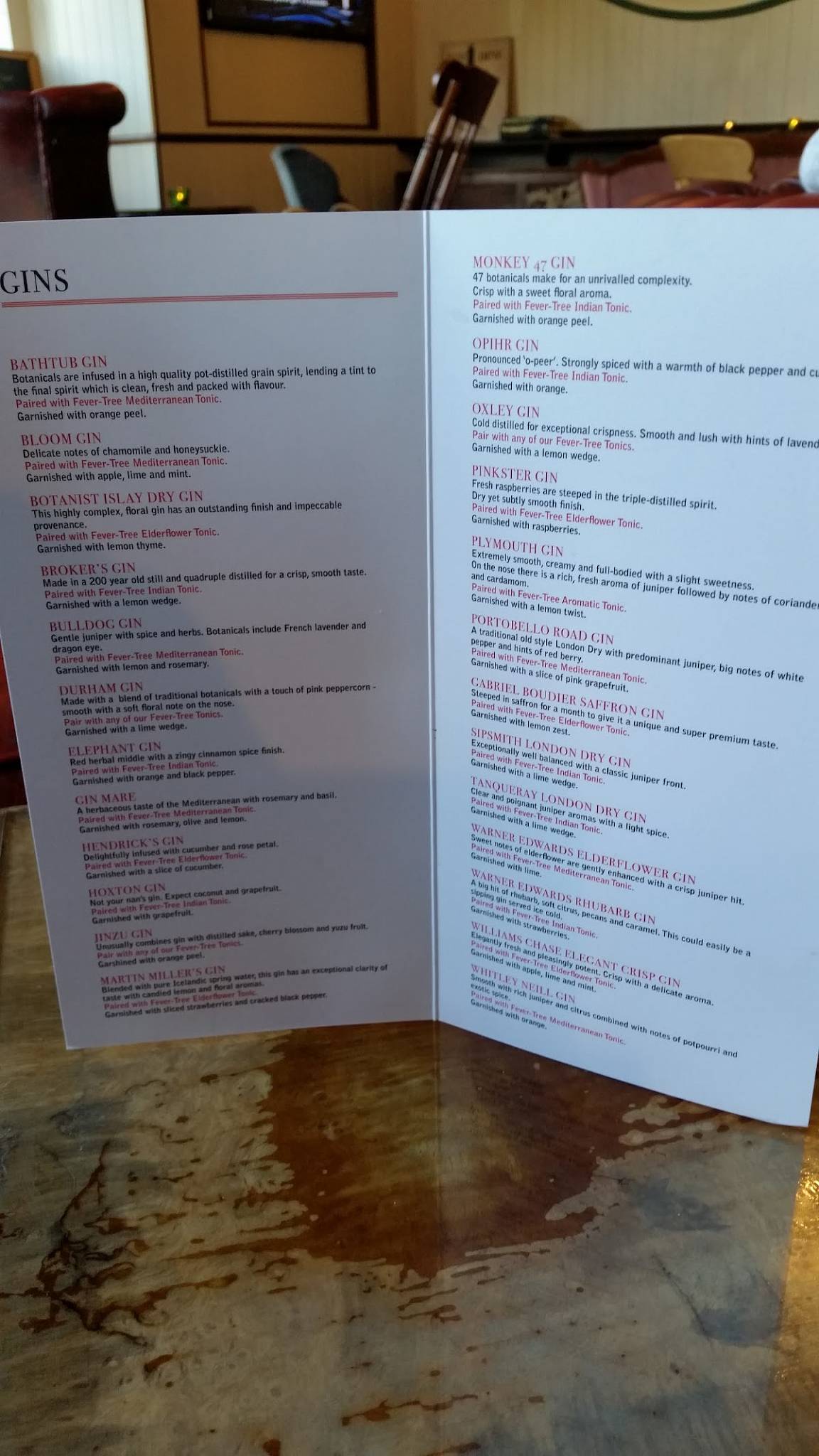 Menu at Red House Farm Public House, Whitley Bay