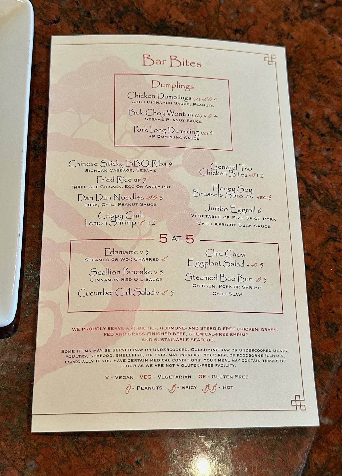 Menu at Red Pine Restaurant & Bar, Boca Raton