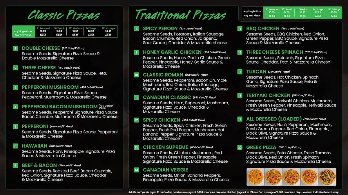 Menu at Red Swan Pizza - Saskatoon Stonebridge restaurant, Saskatoon ...
