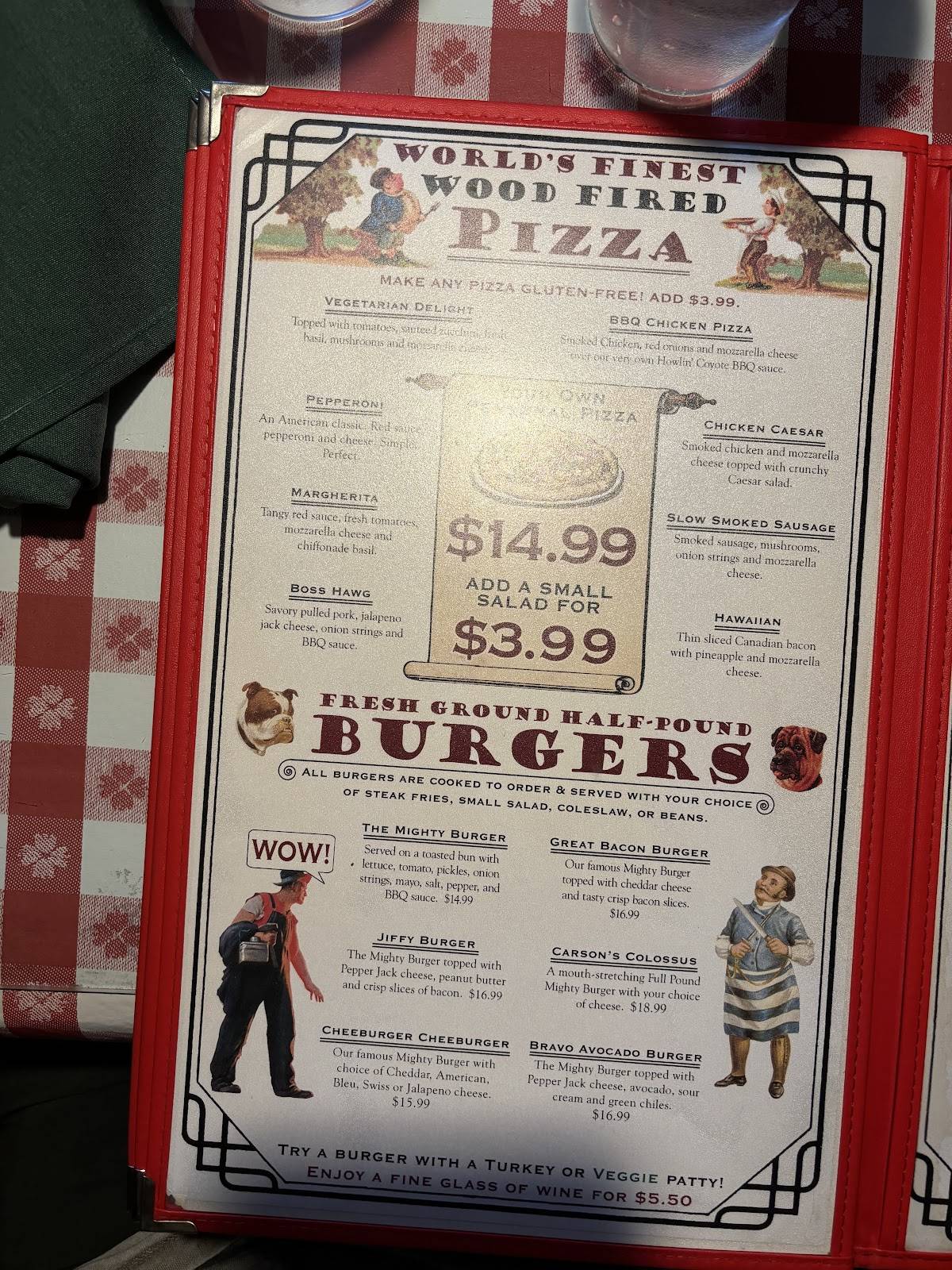Menu at Red's Old 395 Grill BBQ, Carson City