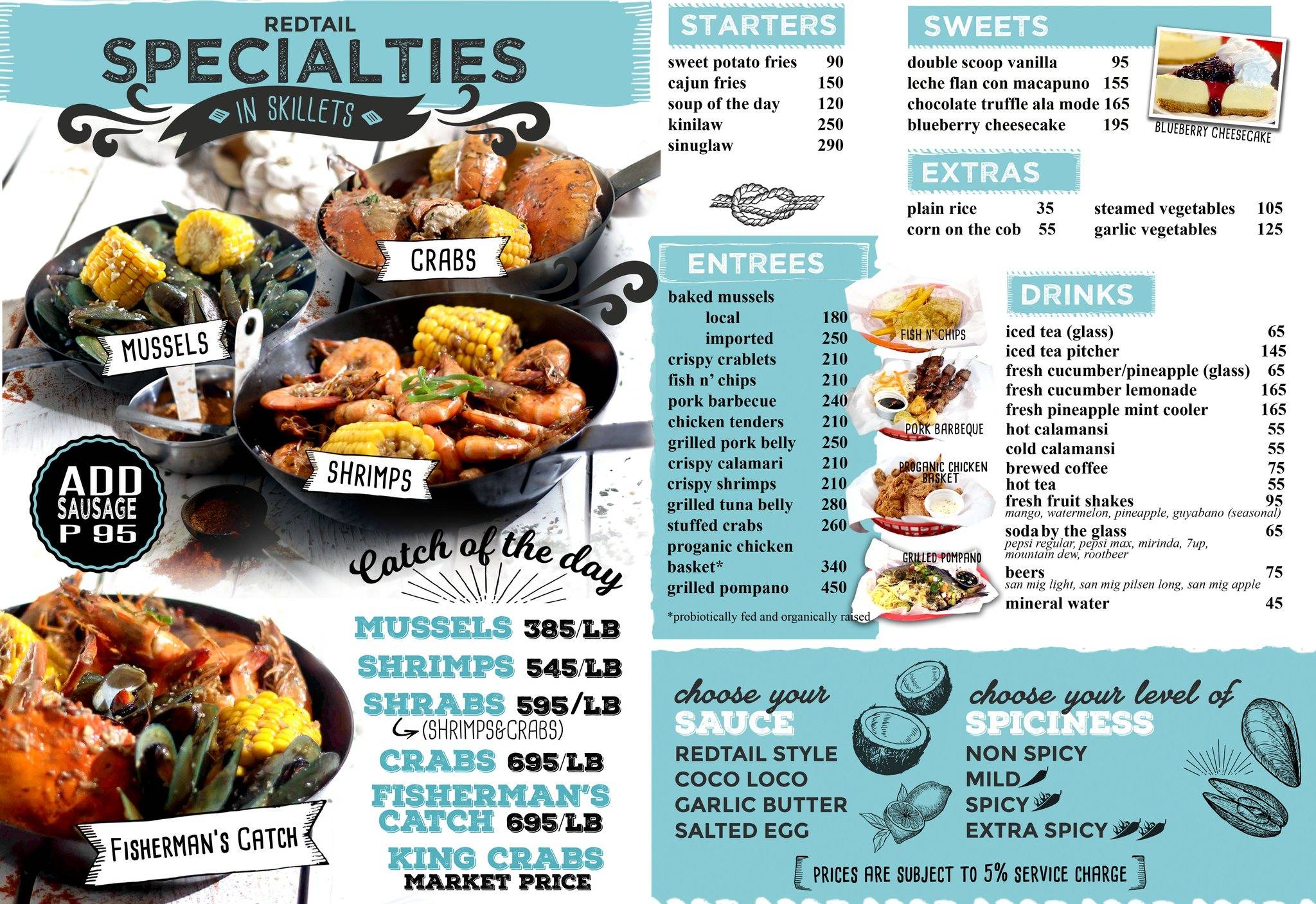 Menu at Redtail Shrimps & More restaurant, Cagayan de Oro, FMM4+69R