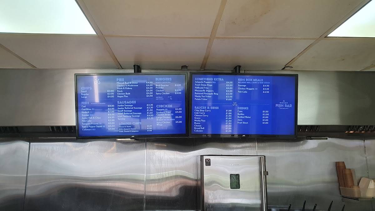 Menu at Rest Bay Fish Bar, Porthcawl