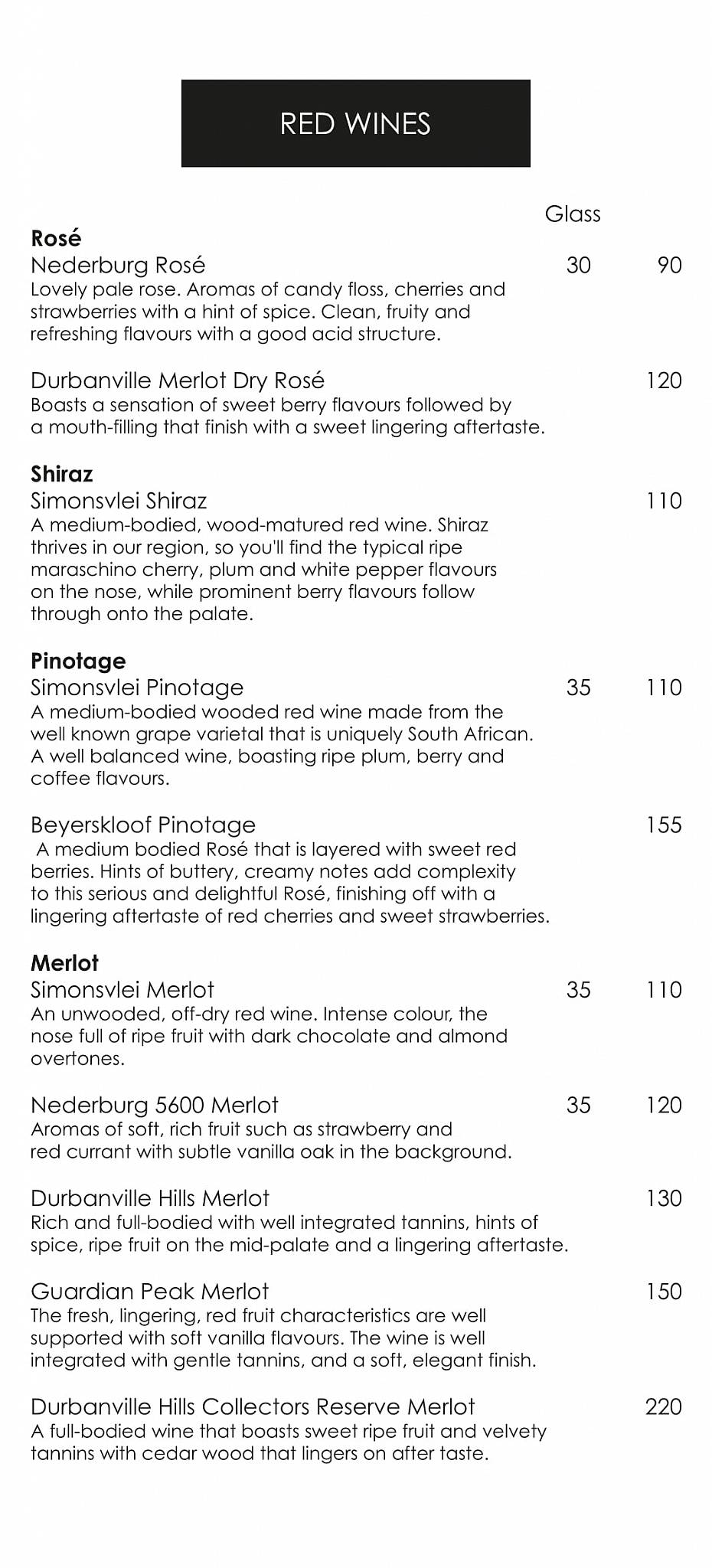 Menu at 4 Sheep Restaurant Deli and Convenience Store, Beaufort West