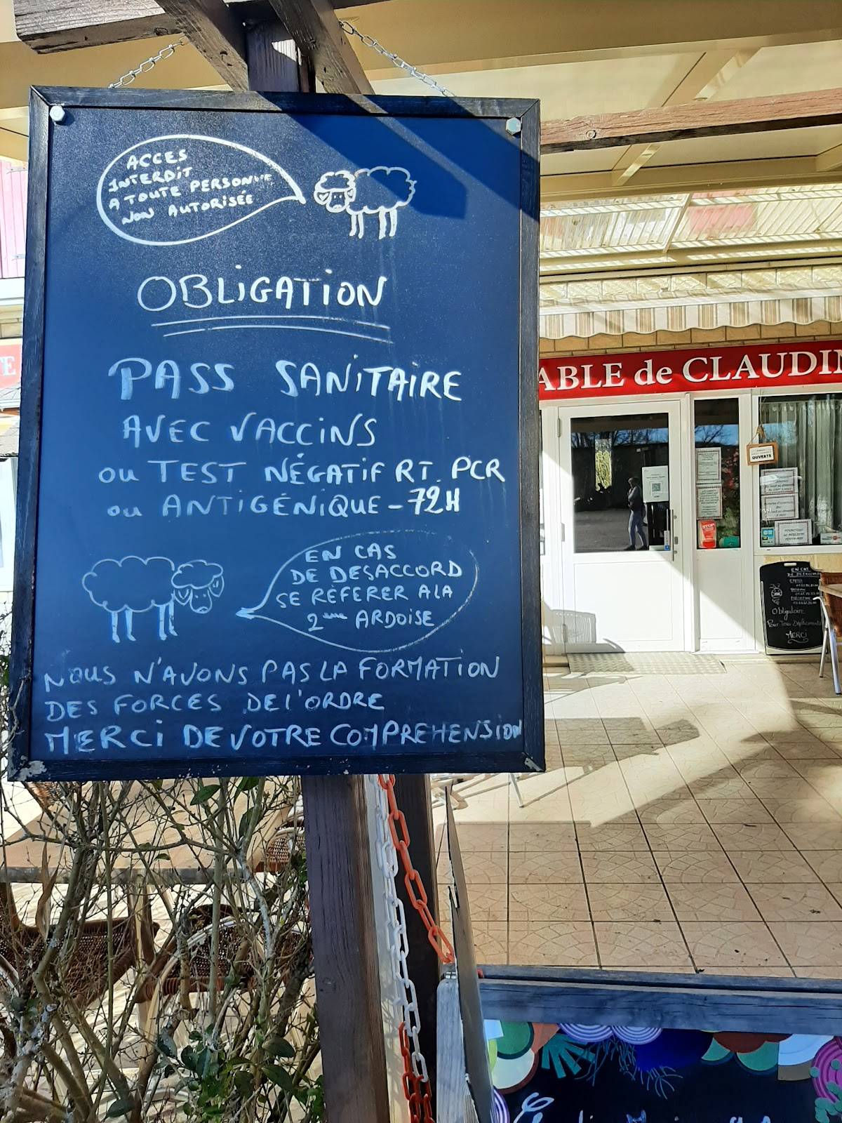 Menu au La Table de Claudine restaurant, Ville-sous-la-Ferté