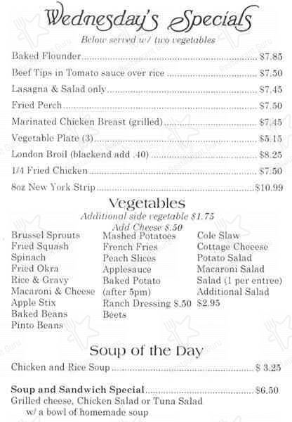 Menu at Americana Restaurant, Matthews, Matthews-Mint Hill Rd