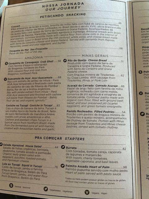 Menu em Aprazível restaurante, Rio de Janeiro