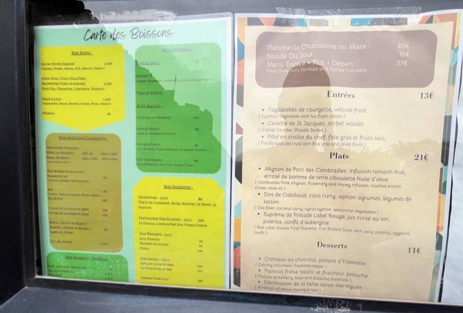 Menu au Restaurant Art-Koze, Montpeyroux