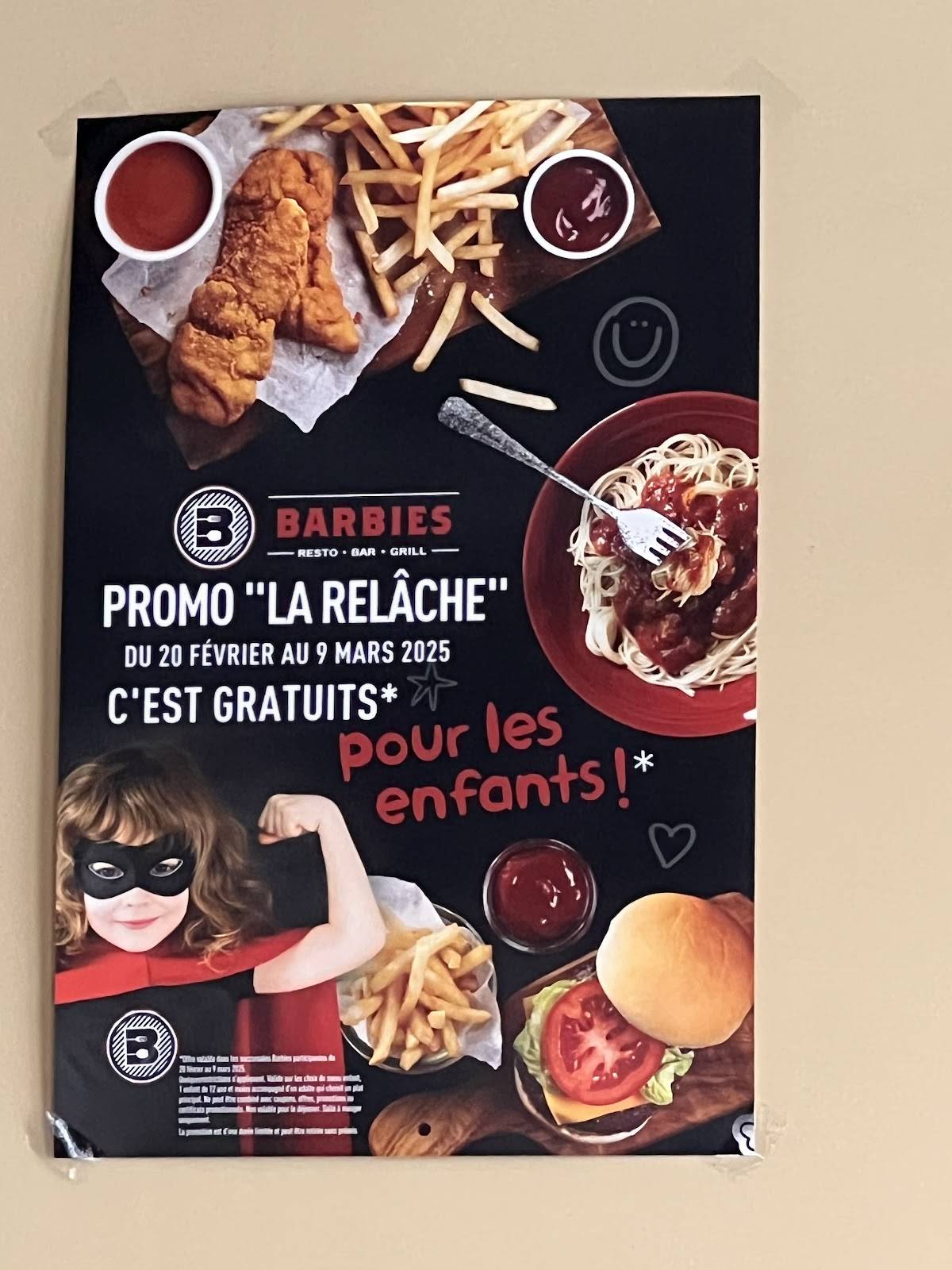 Menu au Barbies Resto Bar Grill, Mascouche, 260 Mnt Masson