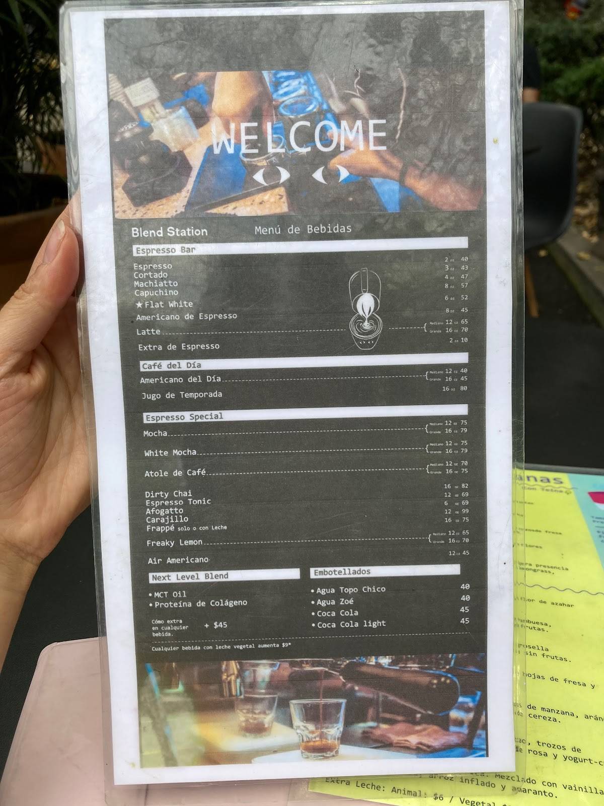 Menu at Blend Station pub & bar, Naucalpan, Amsterdam
