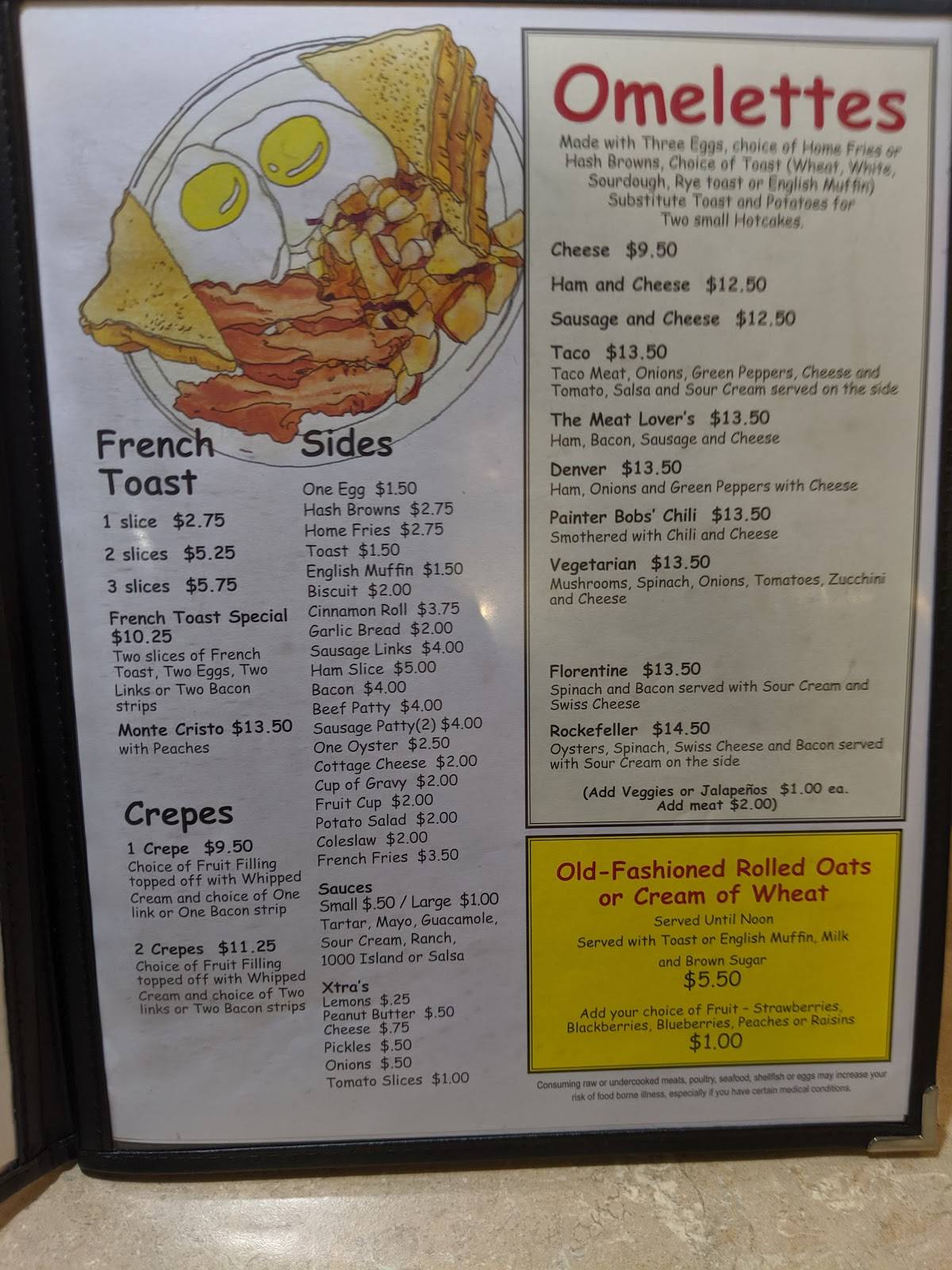Menu at Blondie's Restaurant, Shelton