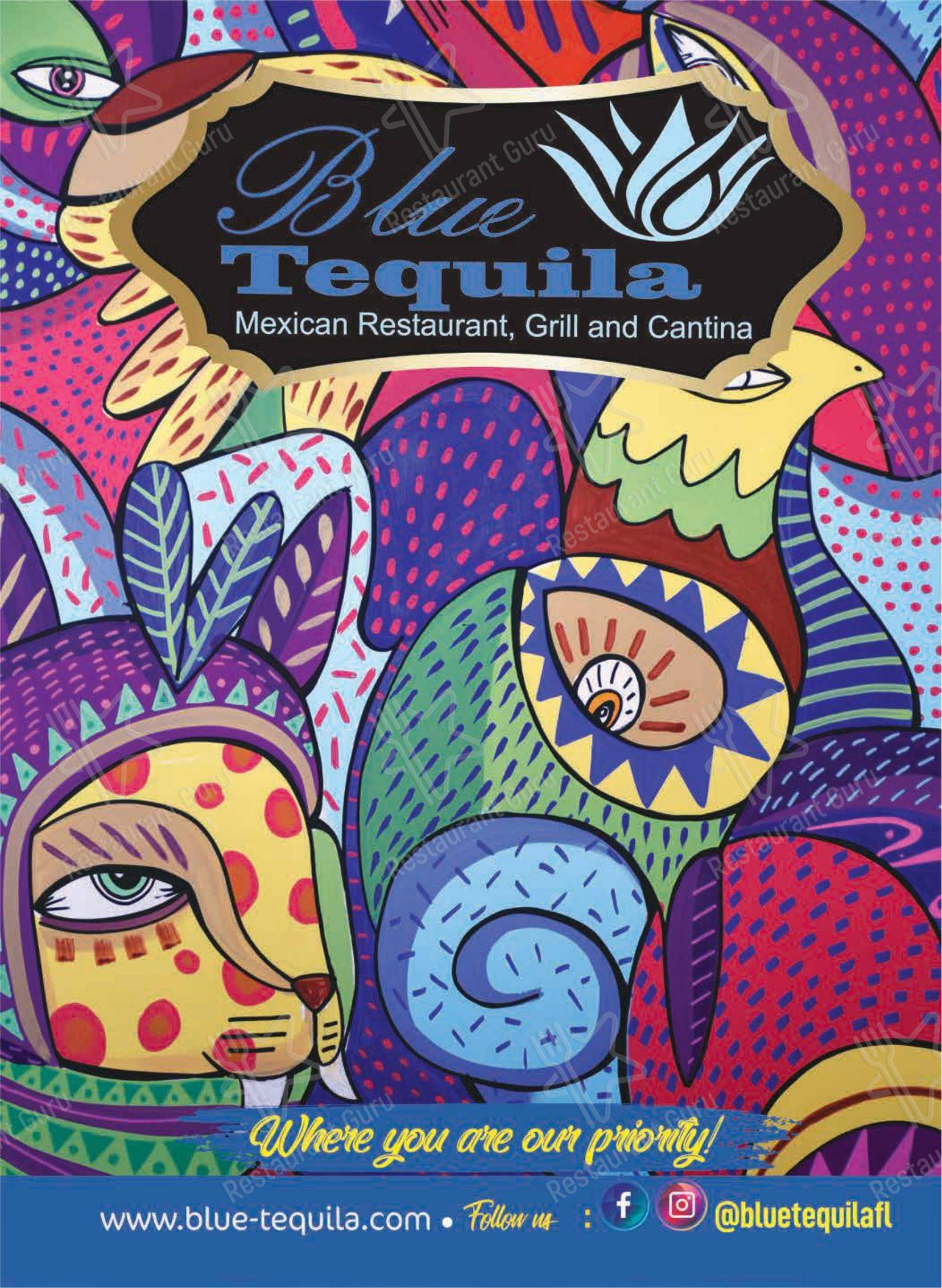 Menu at Blue Tequila Mexican Restaurant, Grill & Cantina, North Port
