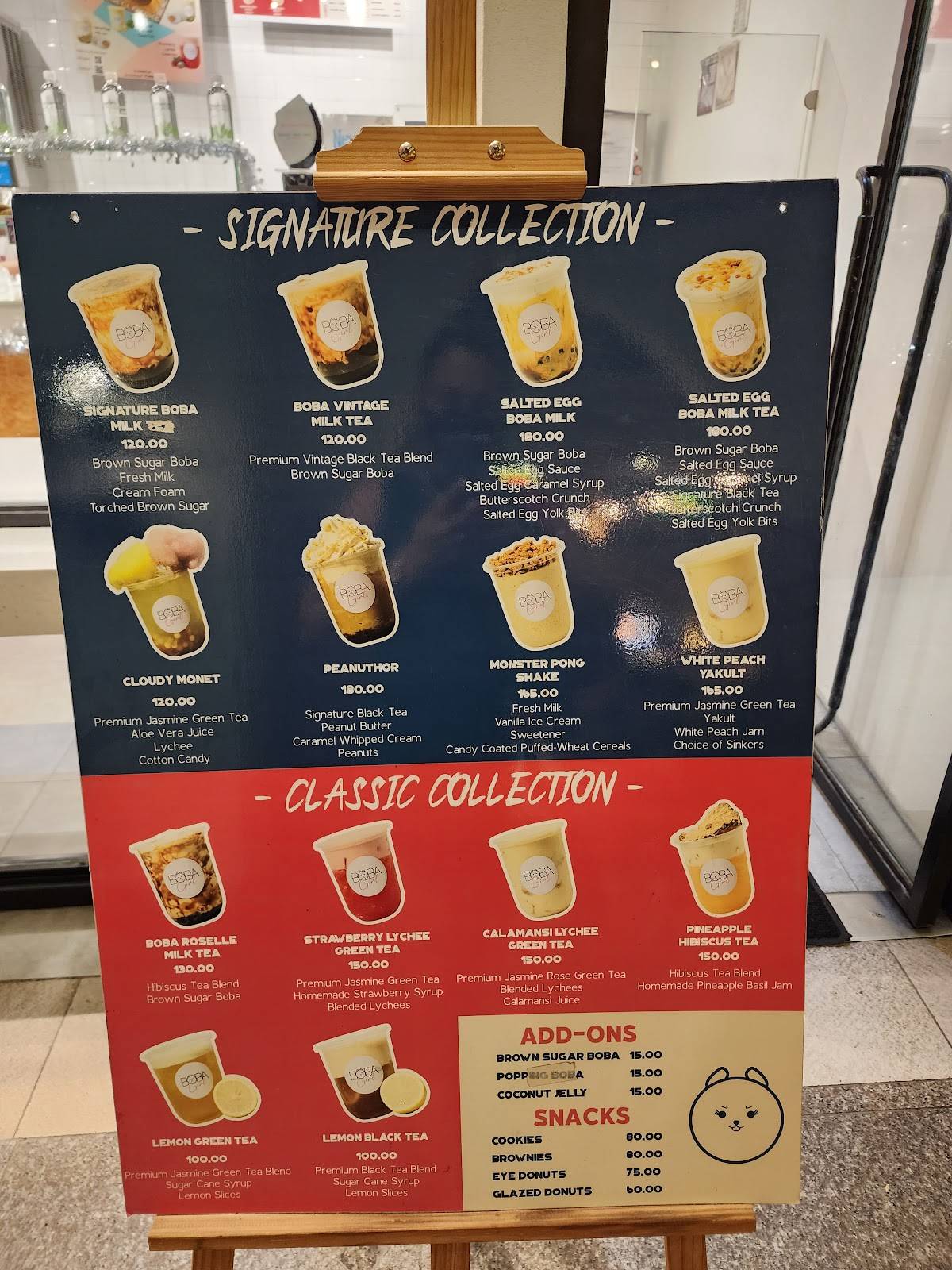 Menu at Boba Girl Milk Tea restaurant, Taguig
