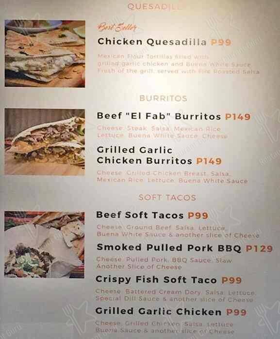 Menu at Bocadillos, Las Pinas, The Port Food Park