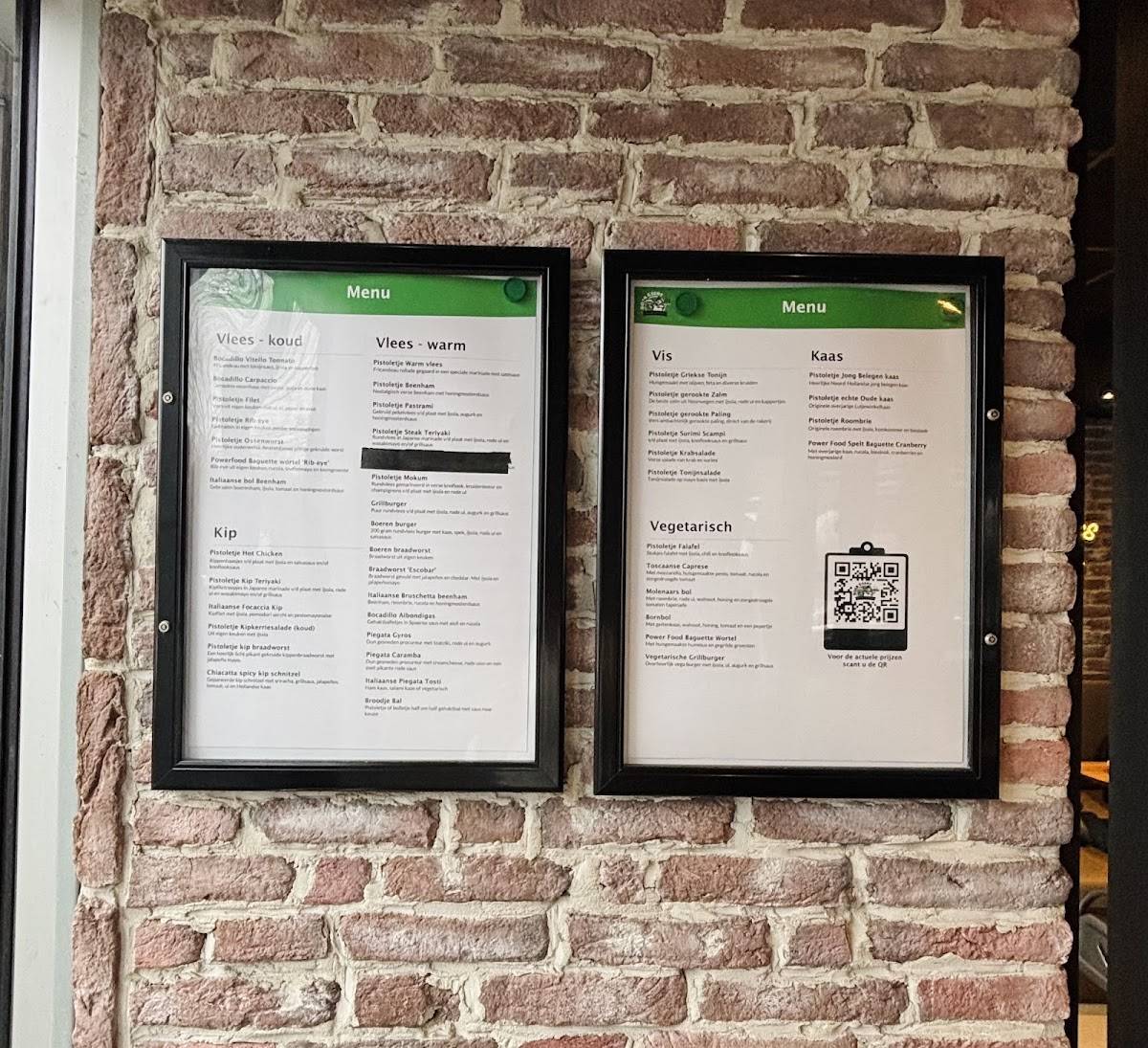 Menu at Boer Geert, Zaandam, Pieter Ghijsenlaan 19