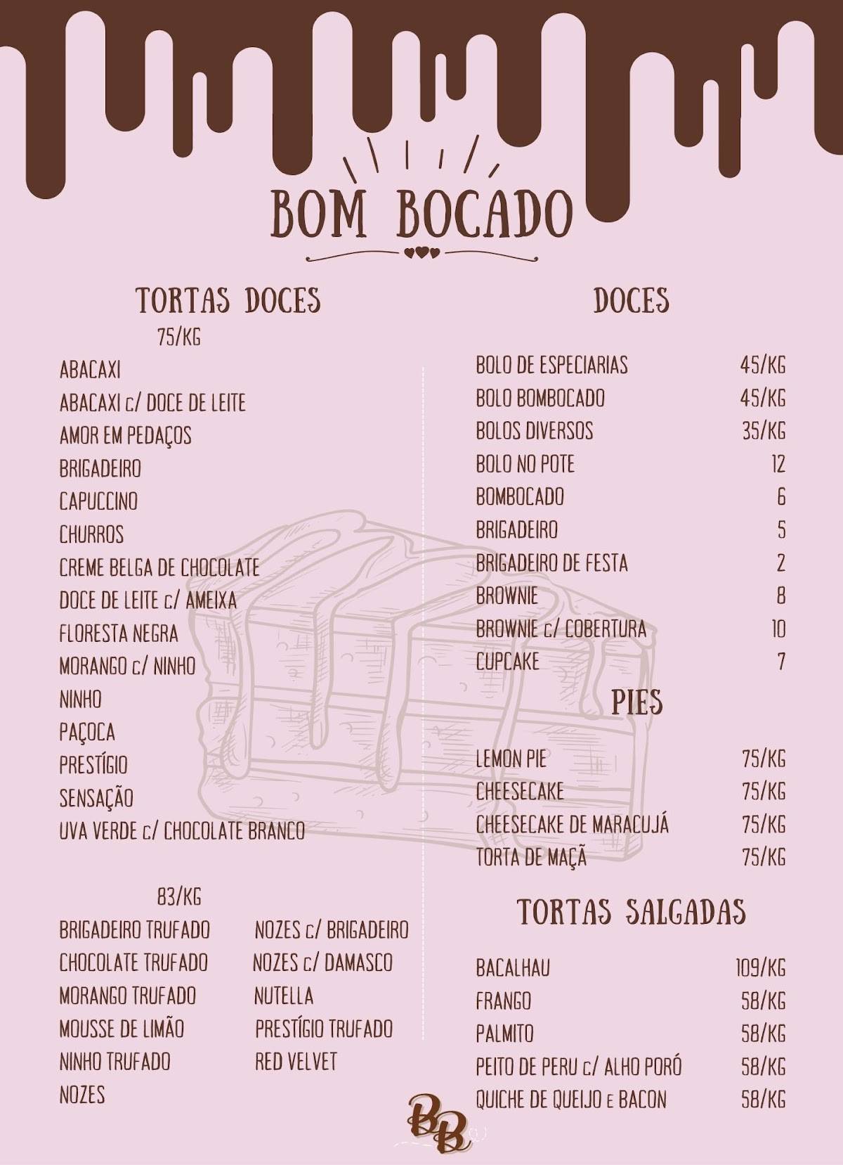 Menu em Bom Bocado, São João Del Rei