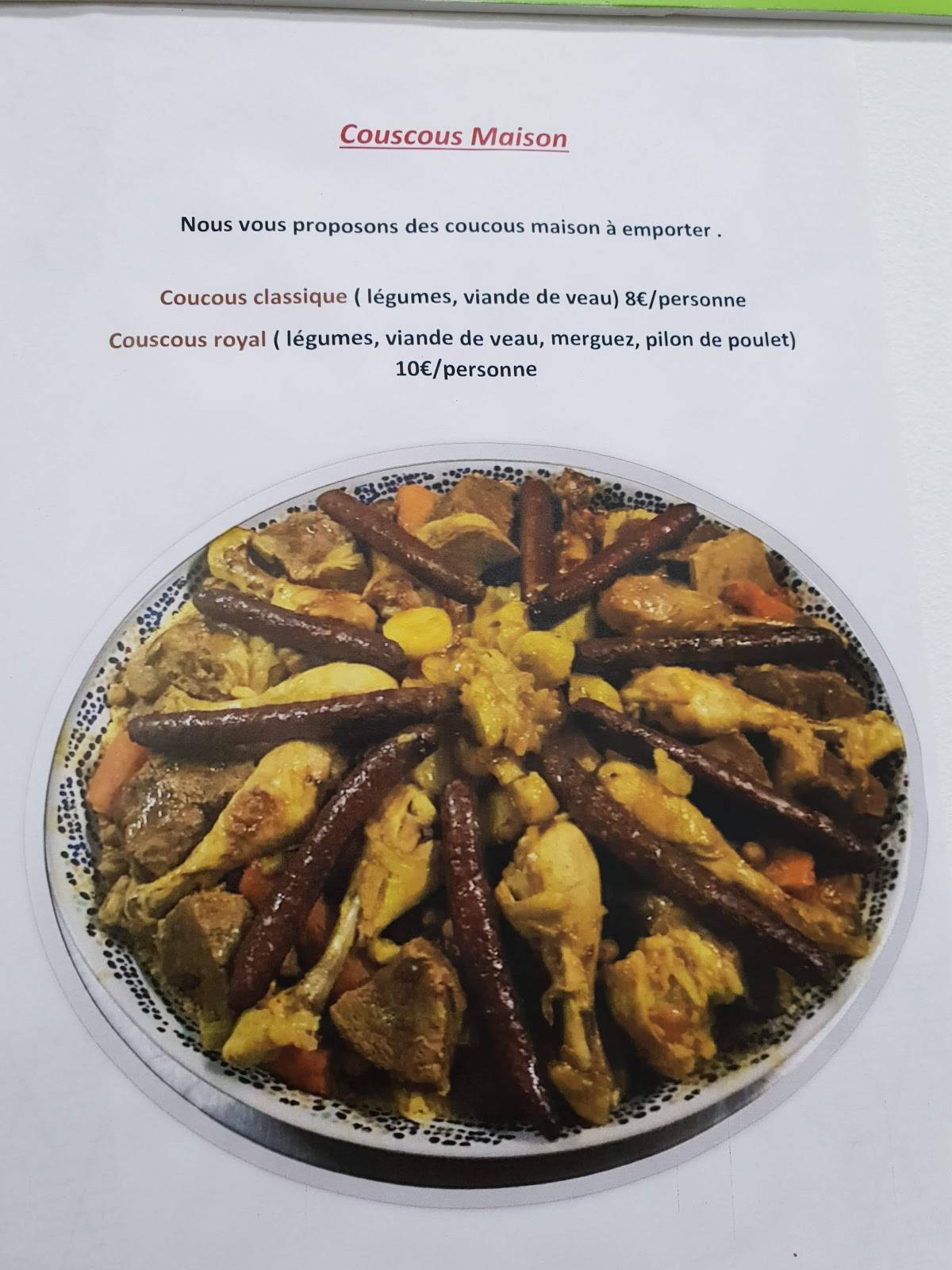 Menu at Boulangerie Aya, Saint-Maurice
