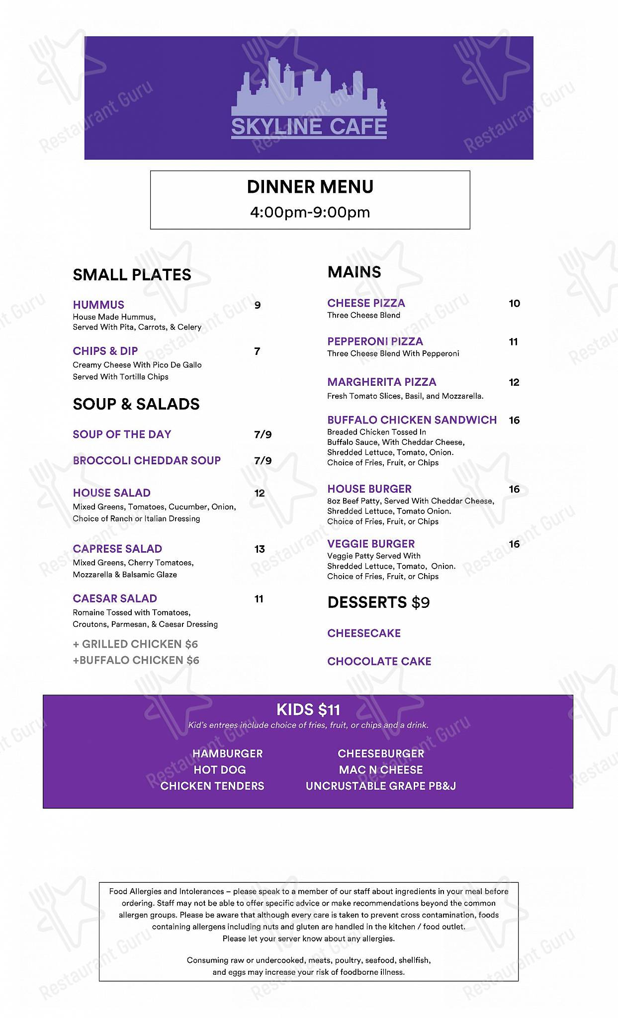 Menu at Bricks Family Restaurant, Carlsbad, The Crossings Dr
