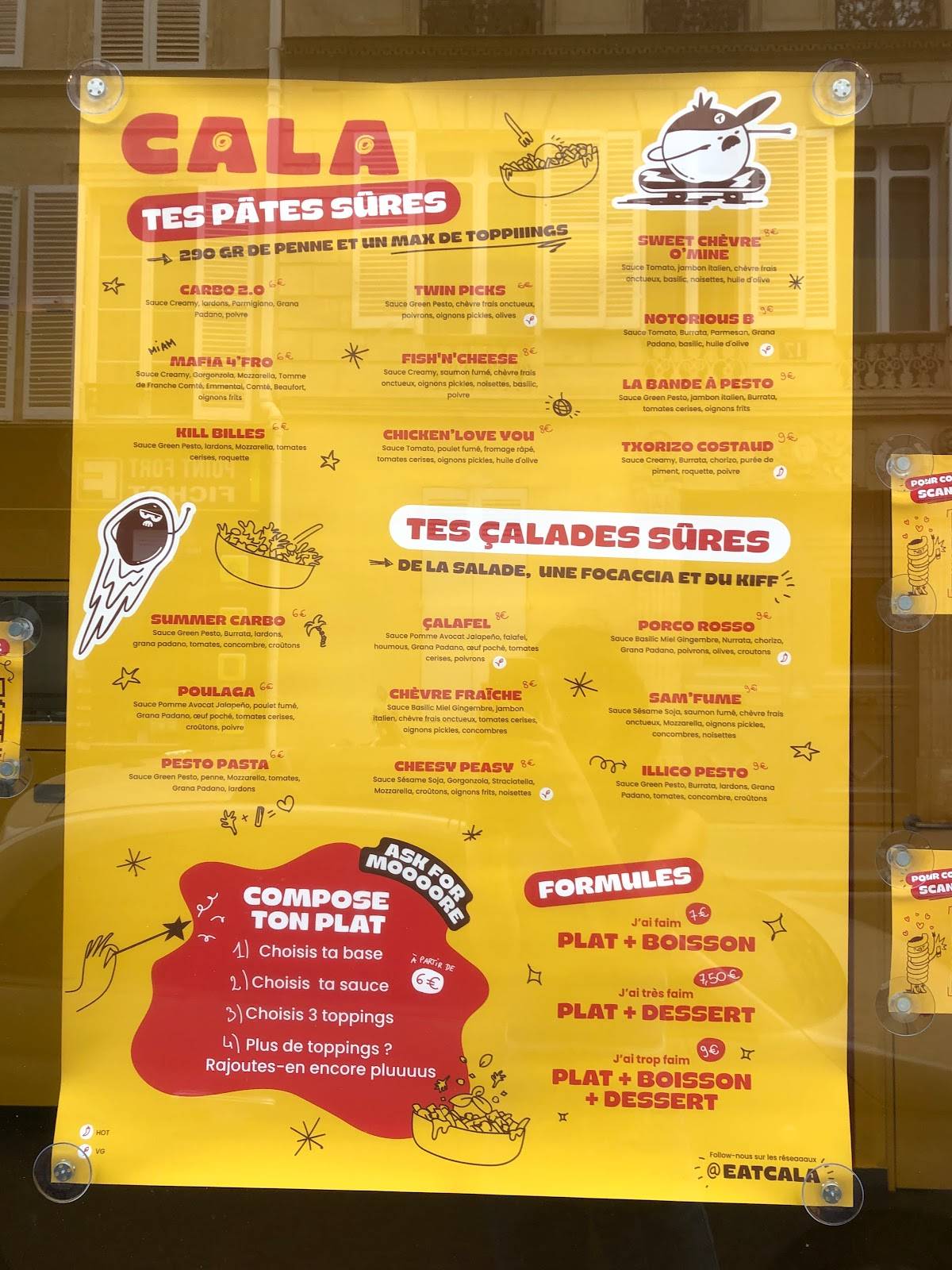 Menu au CALA Luxembourg - Restaurant, Paris