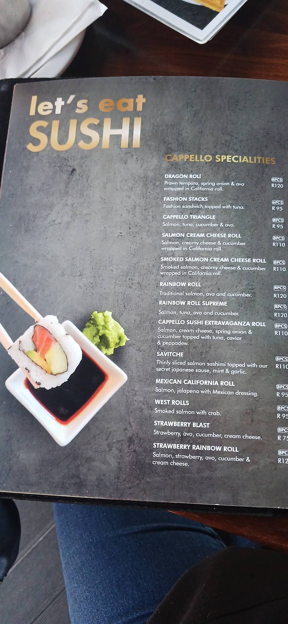 Menu at CAPPELLO Glen Marais Kempton Park restaurant, Boksburg, Weinberg St