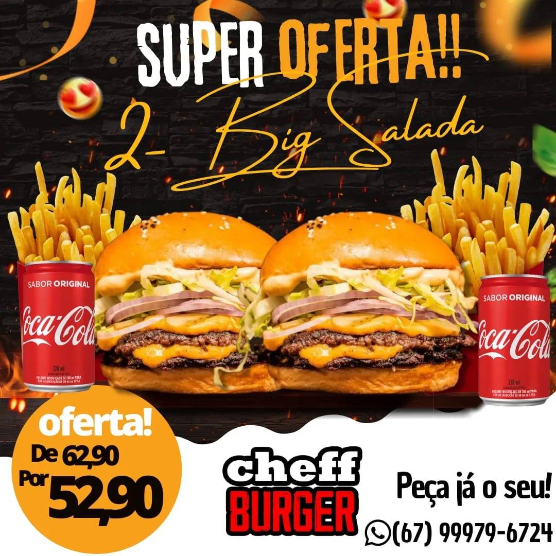 Menu em CHEFF BURGER restaurante, Dourados