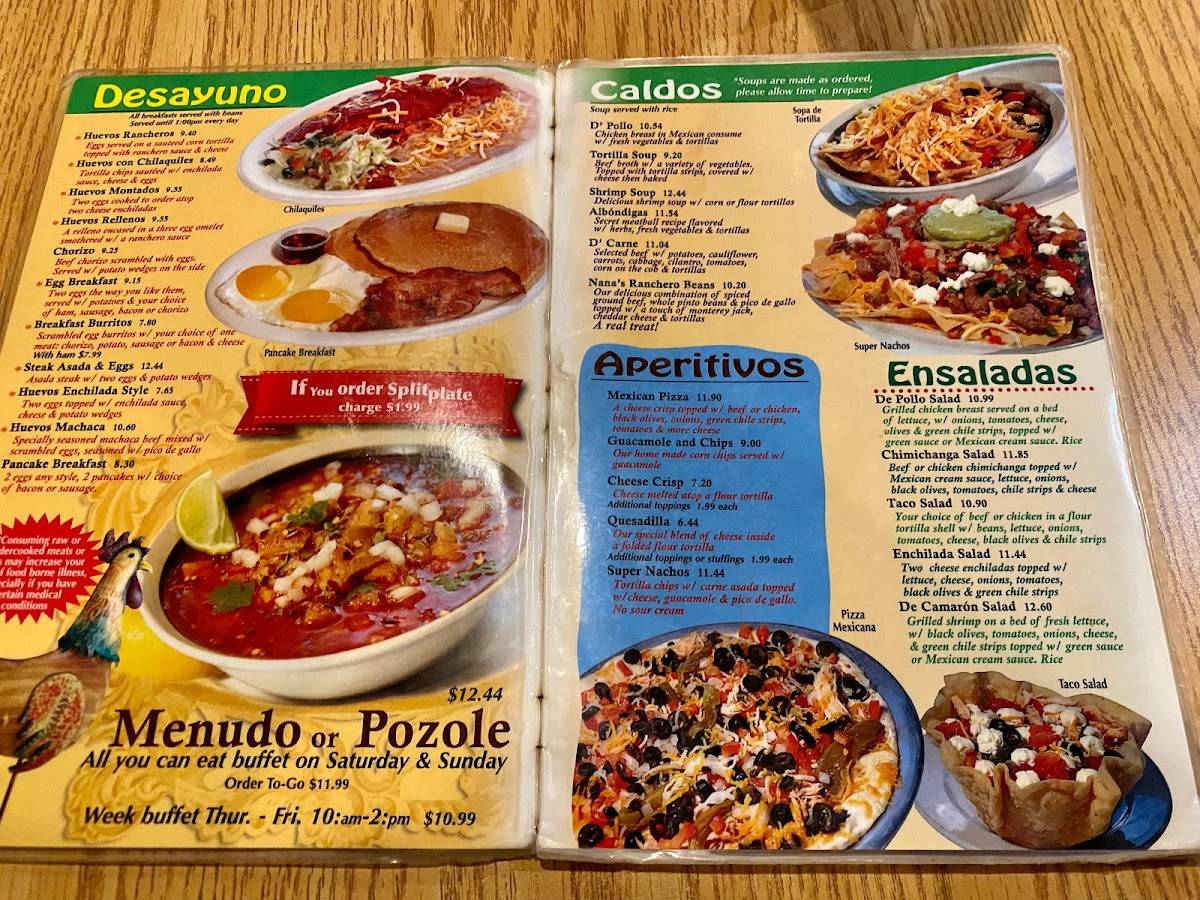 Menu at Cafe Manuel, Casa Grande, N Pinal Ave
