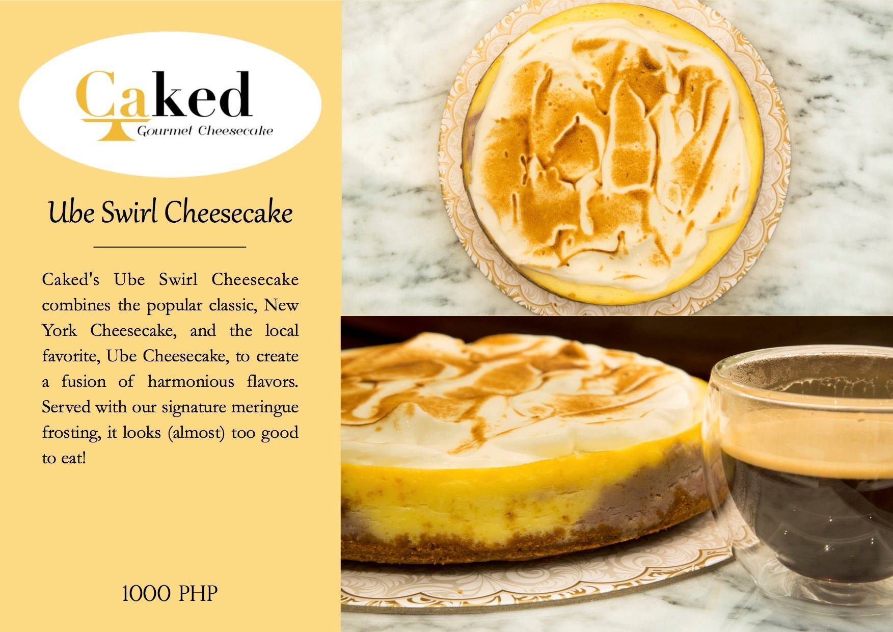 Menu at Caked Gourmet Cheesecakes restaurant, Quezon City