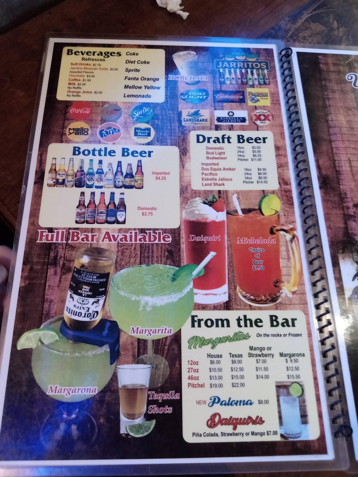 Menu at Canelos Mexican Family Restaurant, Canton