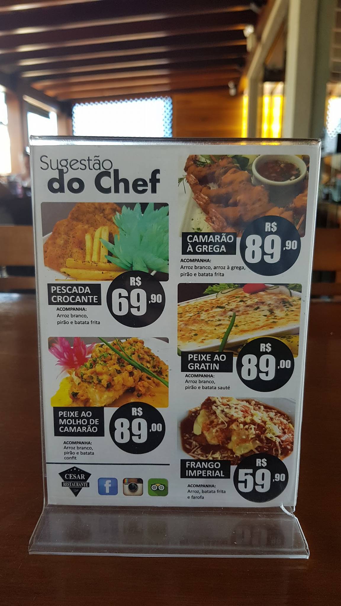 Menu em Cesar Restaurante - FECHADO, Bombinhas, Av. Leopoldo Zarling