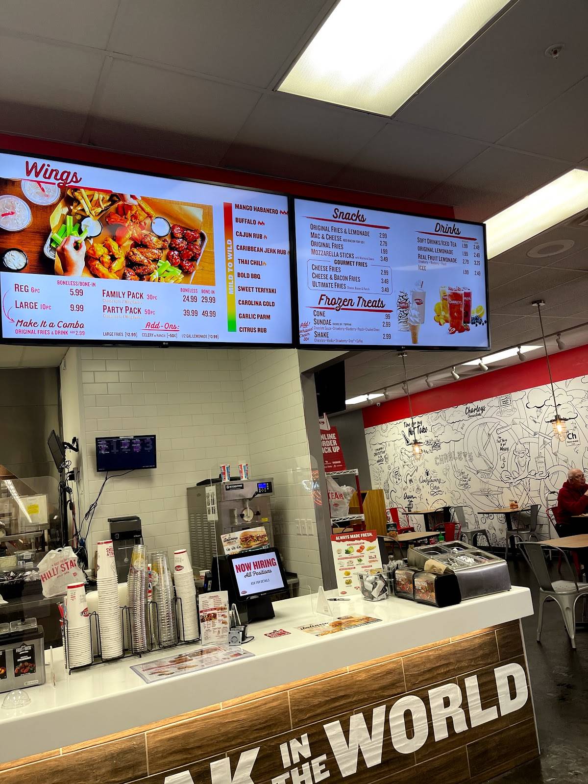 Menu at Charleys Cheesesteaks and Wings, Columbus, 3900 Morse Rd