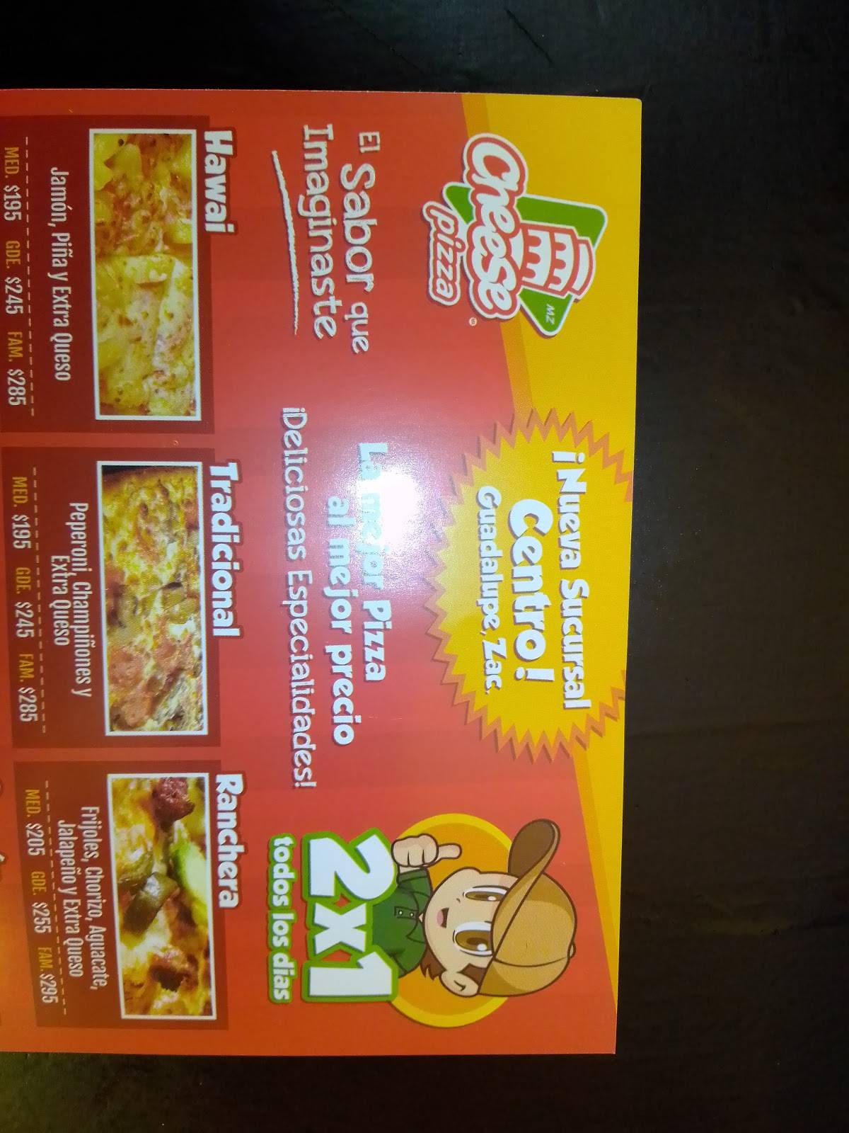 Carta del restaurante Cheese Pizza Centro Guadalupe, Guadalupe