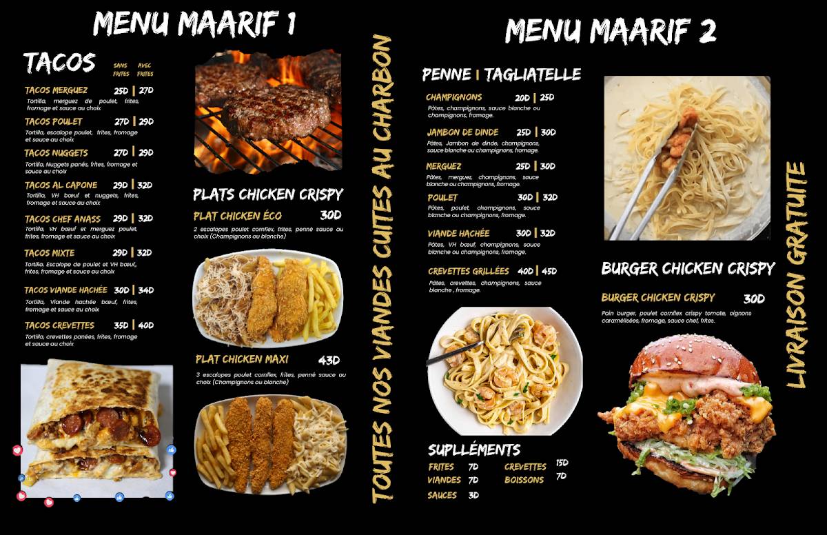 Speisekarte von Chef anass Maarif restaurant, Casablanca