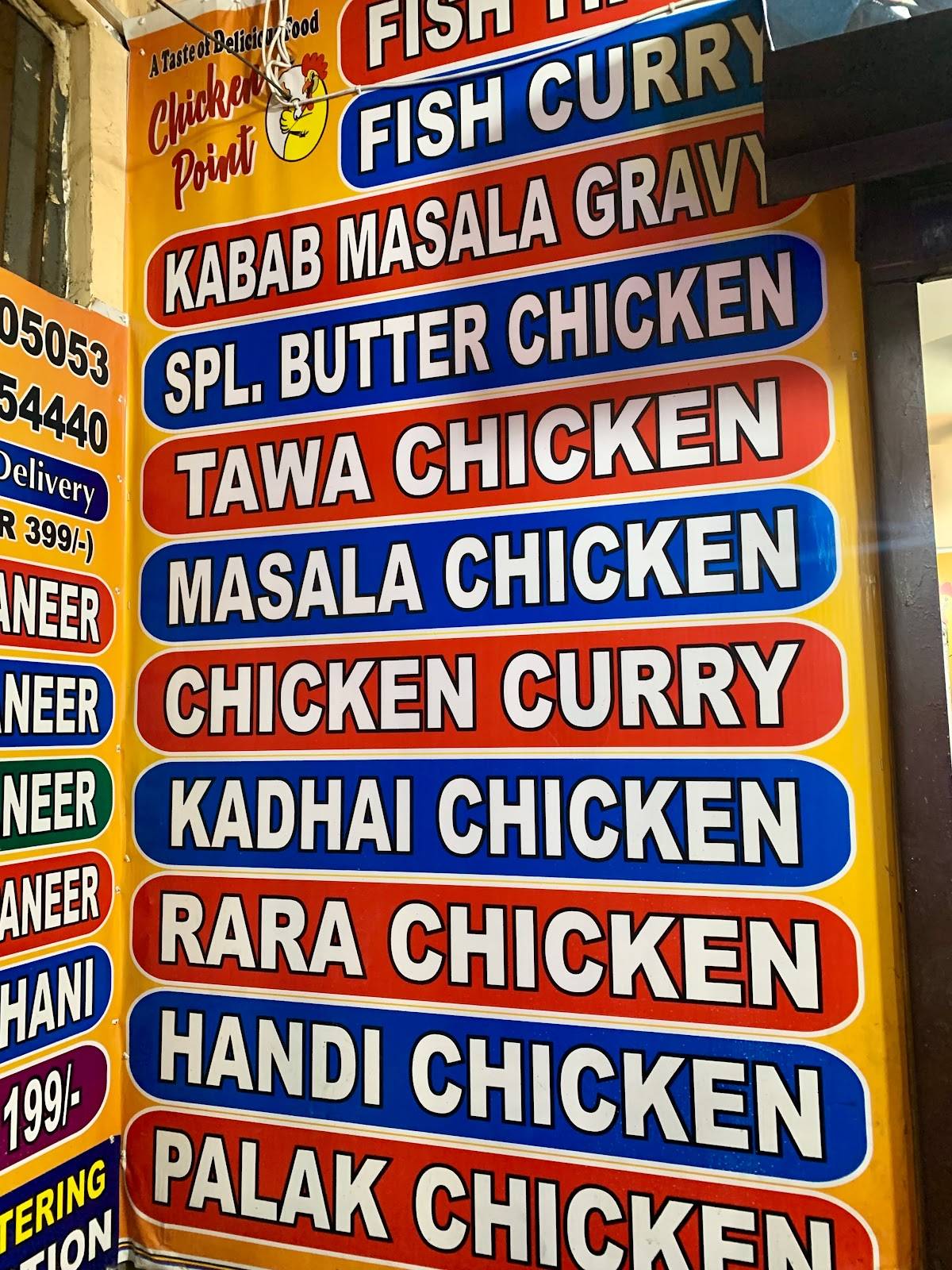 Menu at Chicken Point @99, Noida