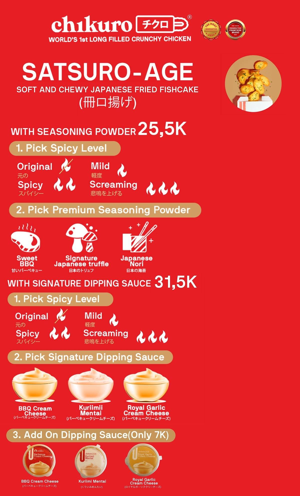 Menu at Chikuro Pakuwon Mall Jogja restaurant, Yogyakarta
