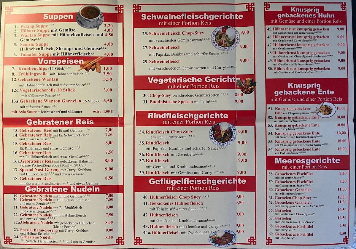 Speisekarte von China-Imbiss Felix restaurant, Minden