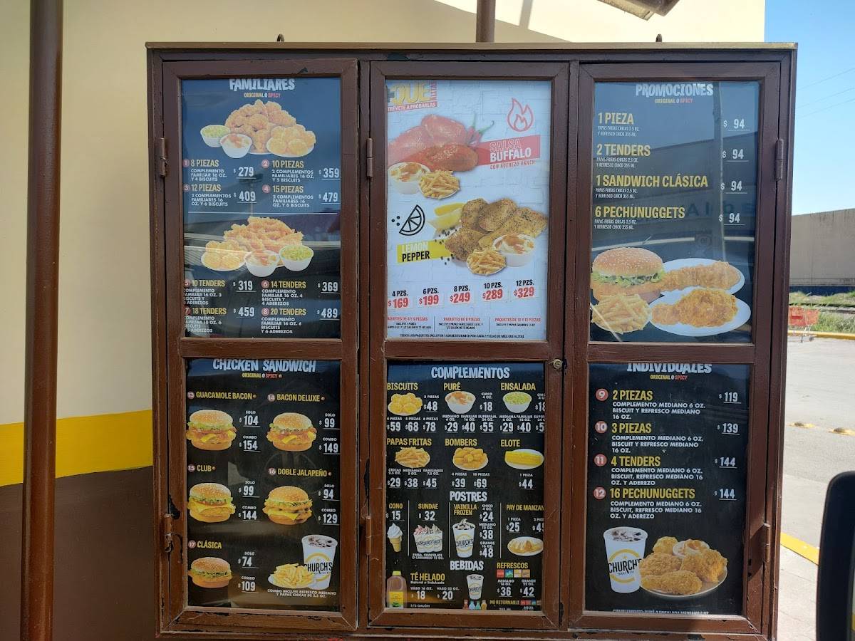 Carta del restaurante Church's Chicken Altamira Centro, Altamira