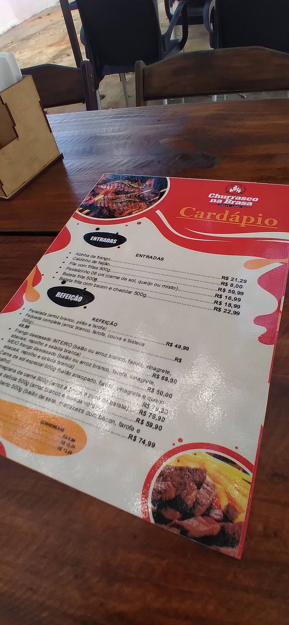 Menu at Churrasco na Brasa Drive Thru restaurant, Teresina