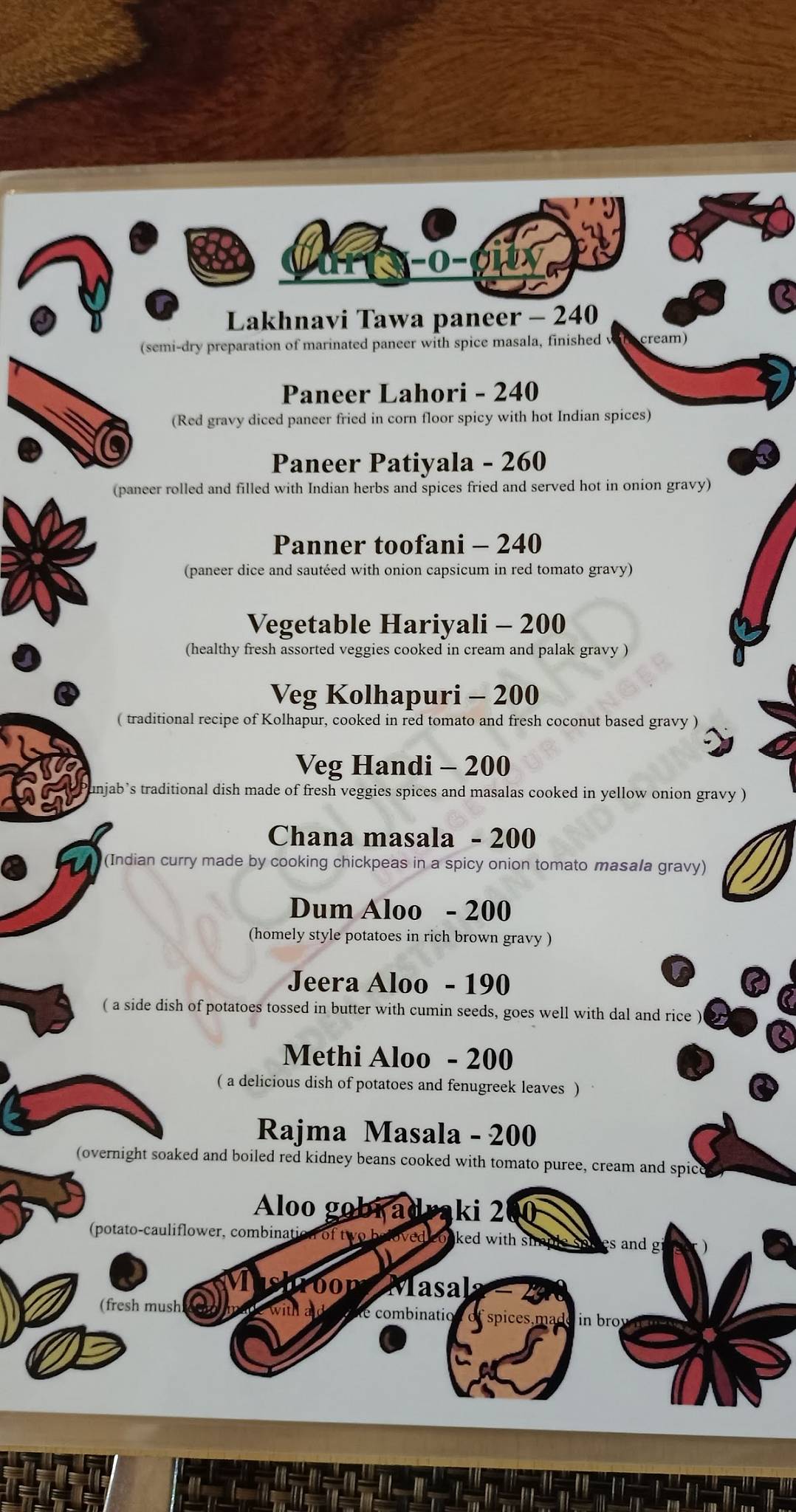 Menu at De Courtyard, Vadodara