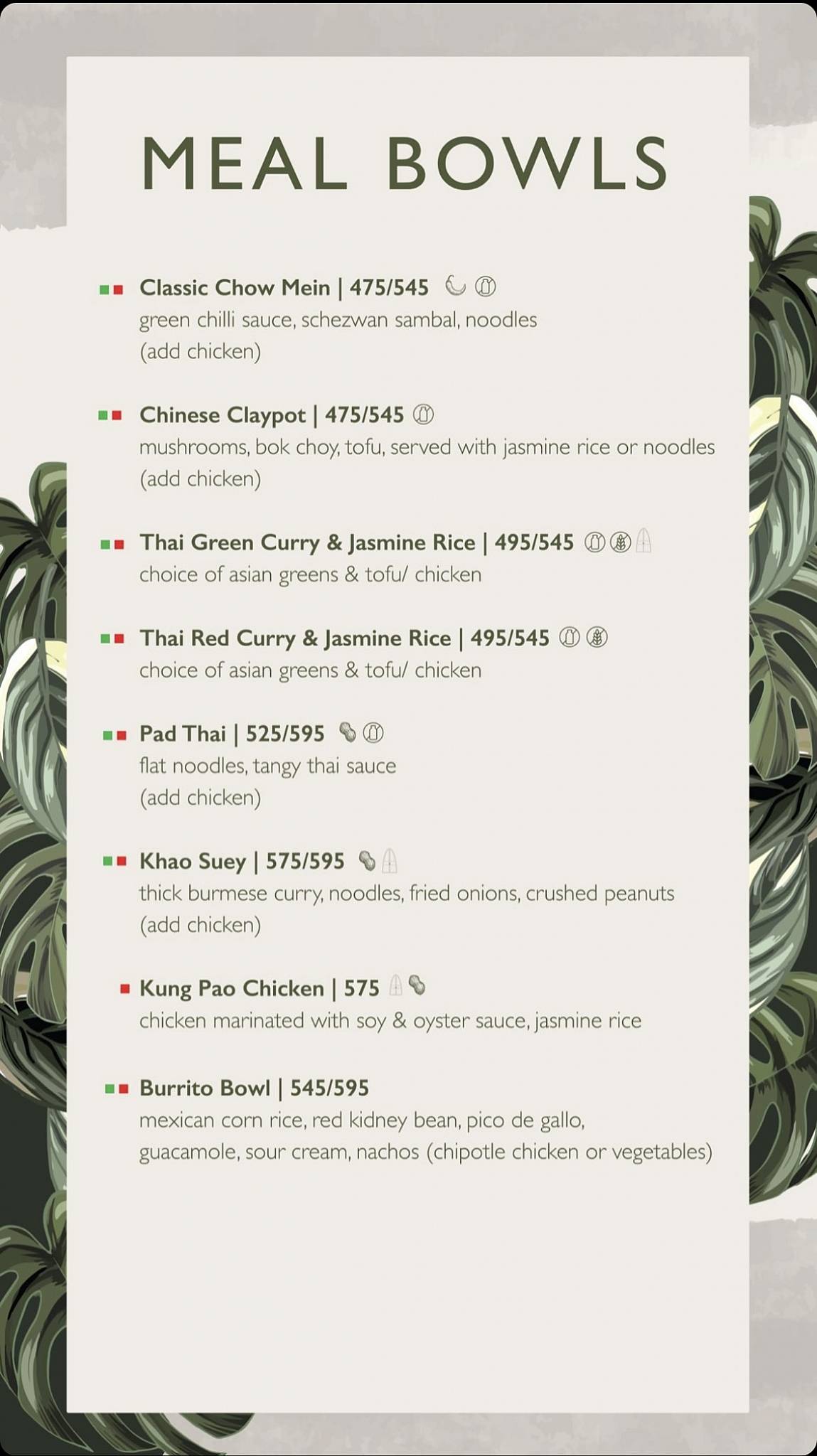 Menu at Door no. 3, Patiala