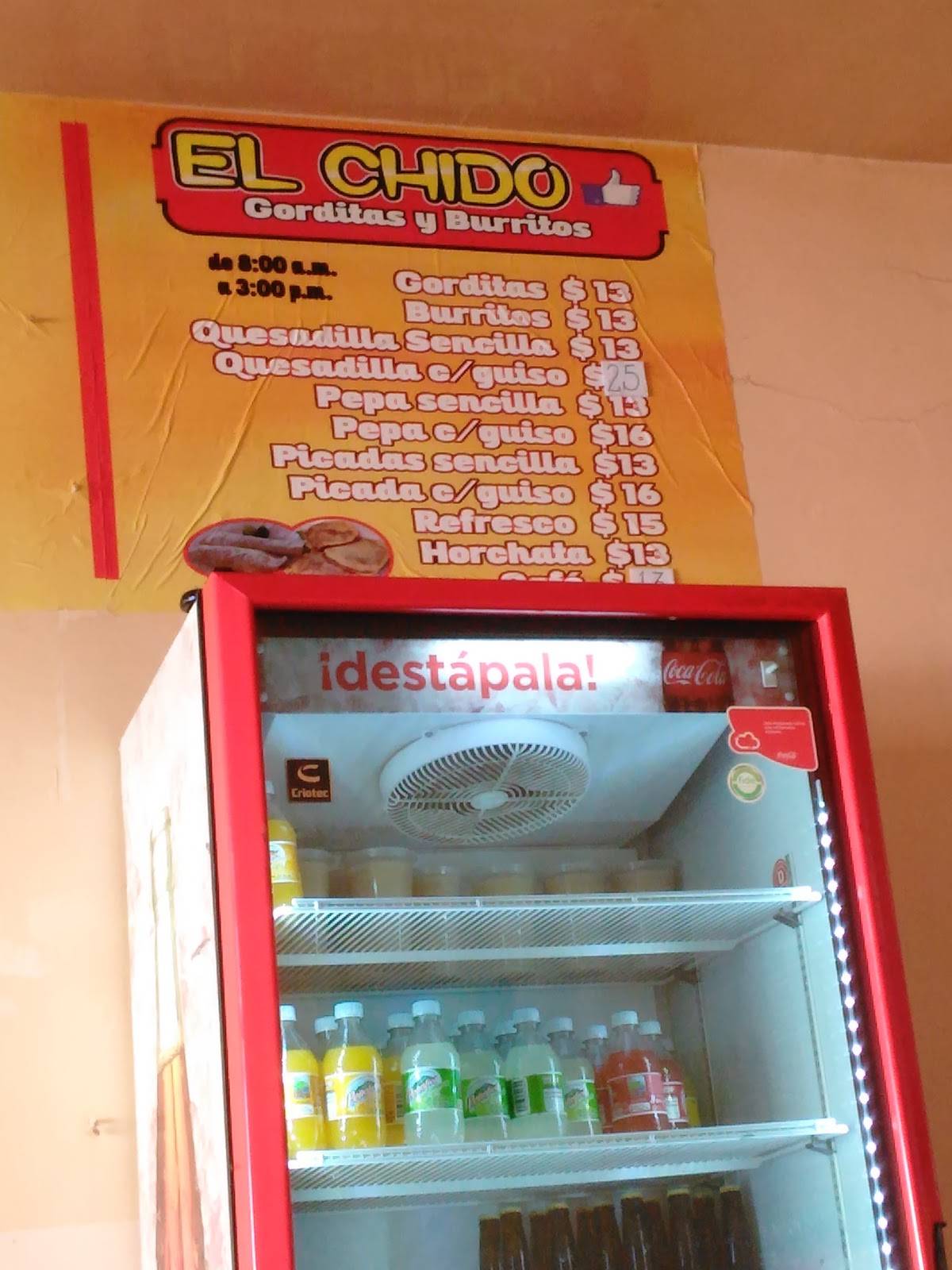 Carta del restaurante EL CHIDO, Jerez del García Salinas