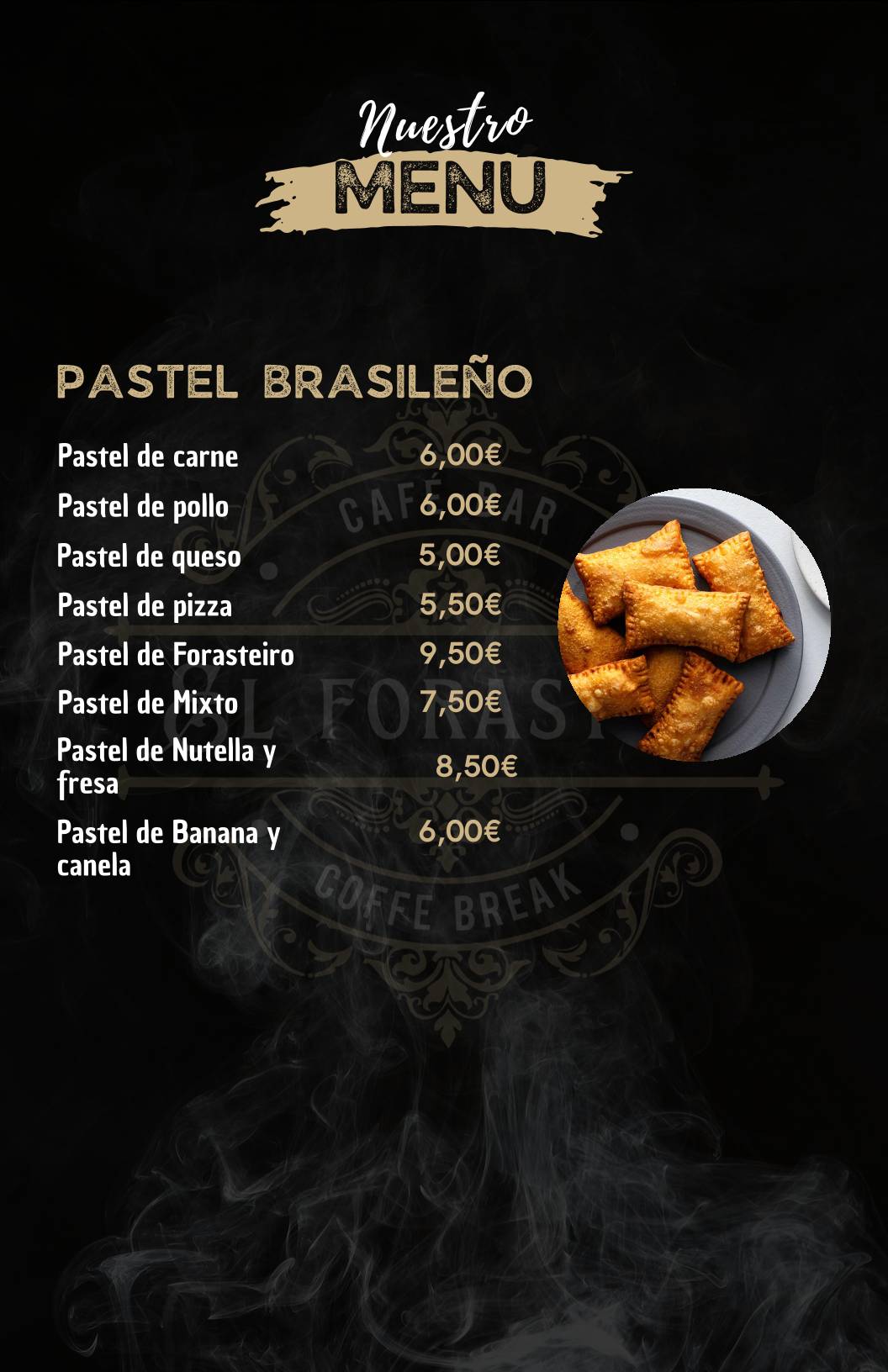 Menu at EL FORASTERO CAFE BAR, Benidorm