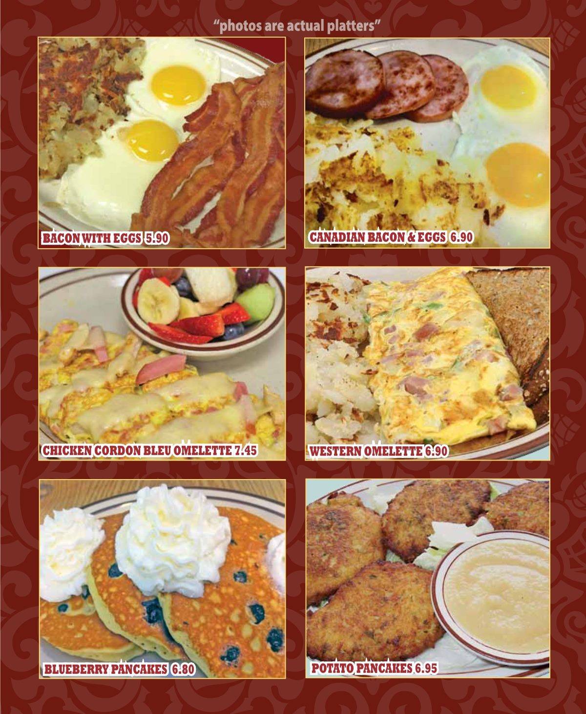 Menu at Eagle Diner restaurant, Warminster
