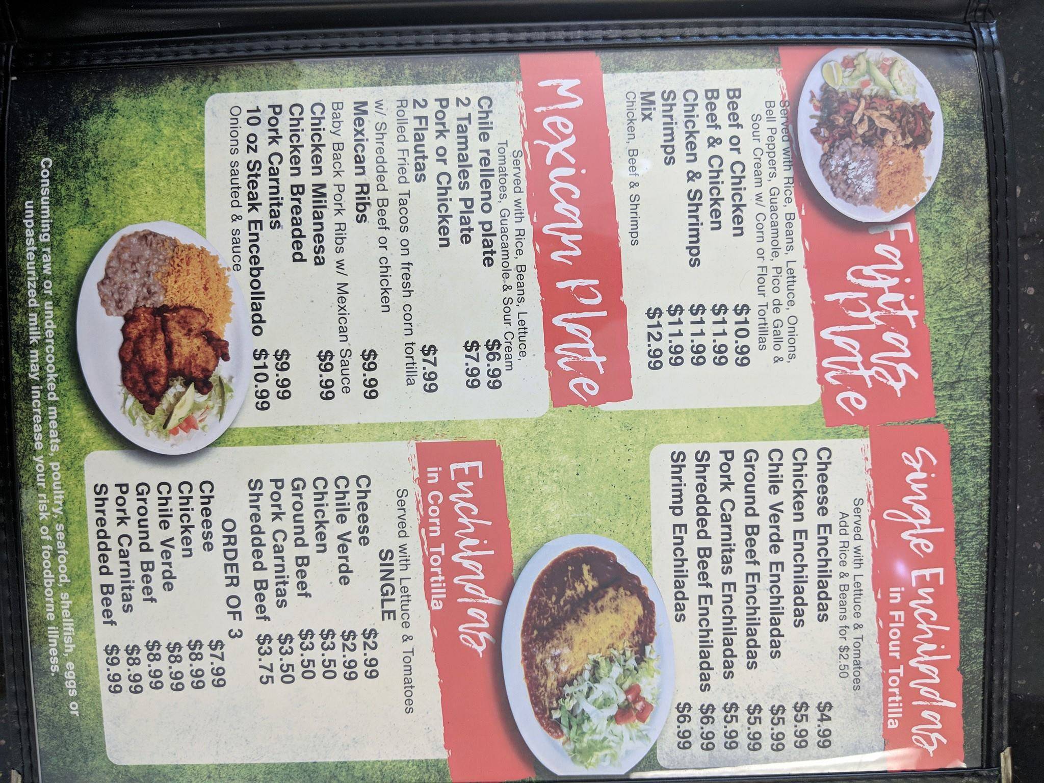Menu at El Green Burrito restaurant, Tooele, 162 N Main St