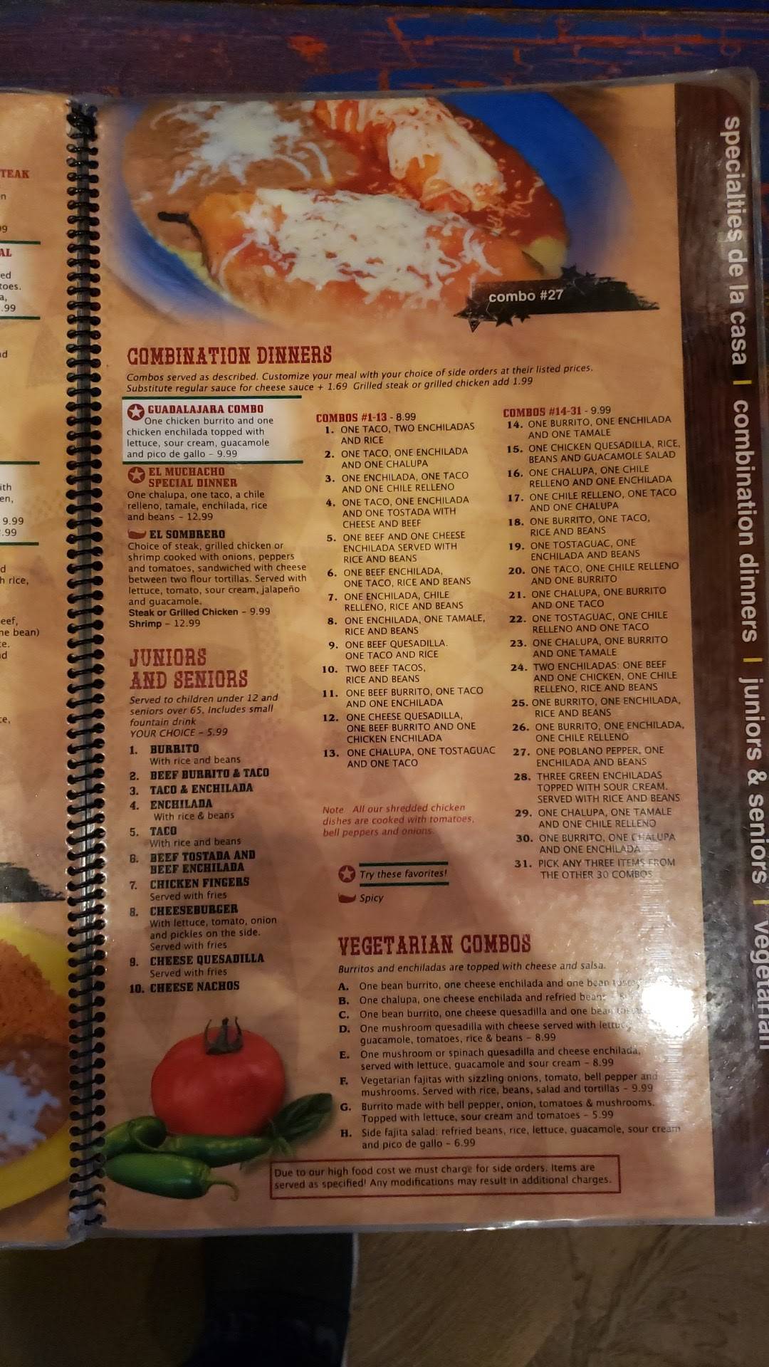 Menu at El Reparo Mexican Restaurant, Greensburg