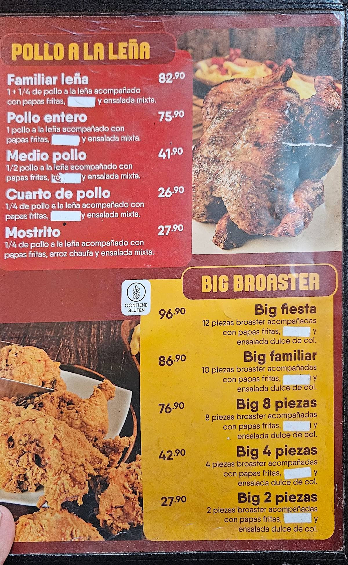 Carta del restaurante El Tablón Cayma, Arequipa, Av. Ejército 902